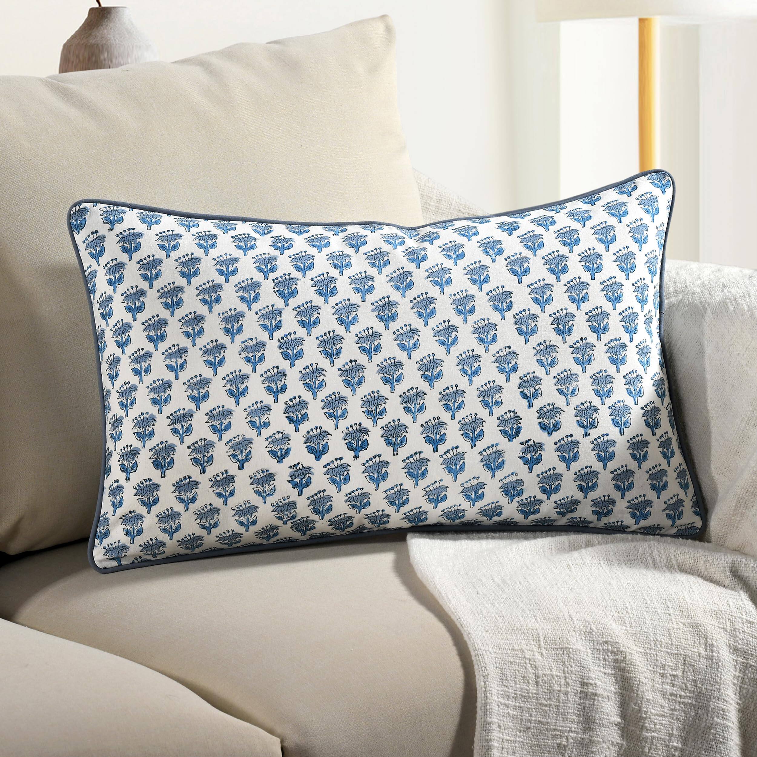 NICHOLAS KLEIN - Cpc Cotton Block Print Sham Cover Handmade Boho Floral ...