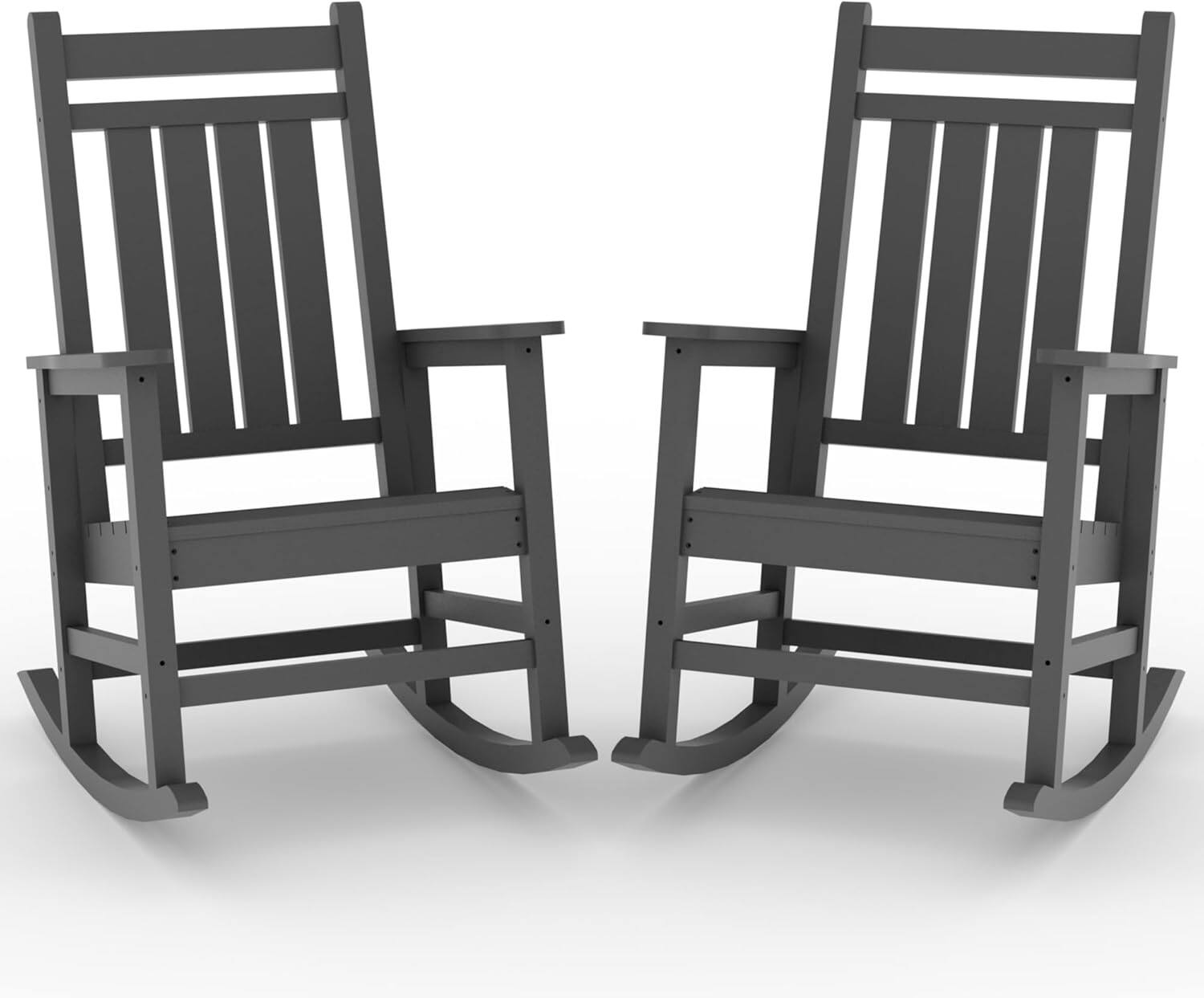 Acekool HDPE Oversized Outdoor Rocking Chairs, All Weather Resistant ...