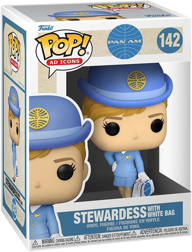 Pan Am Funko POP Ad Icons Vinyl Figure | Stewardess with White Bag Blue 56816 - Best Buy