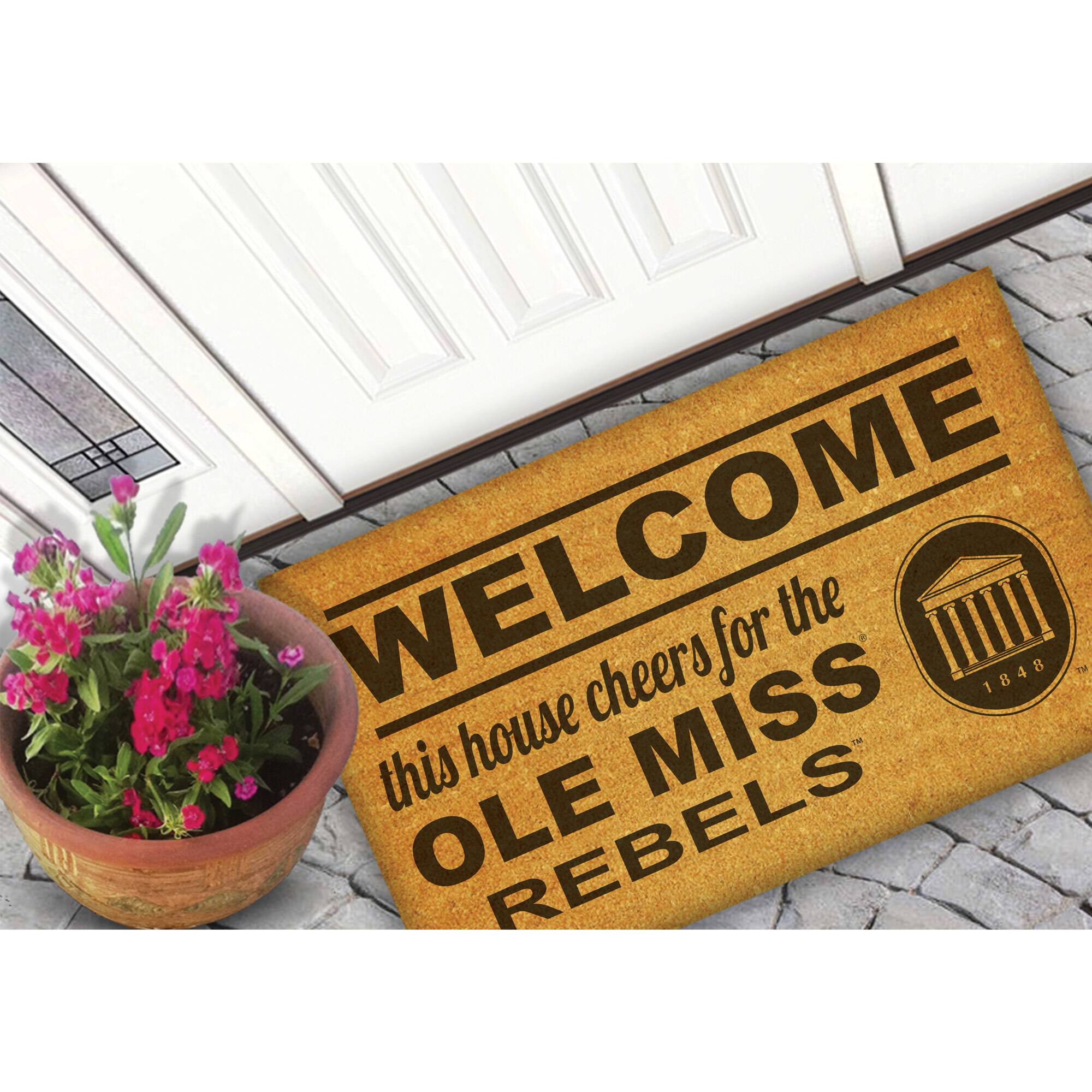 Jardine Ole Miss Rebels 18" x 30" Welcome Doormat Brown 4457488 - Best Buy
