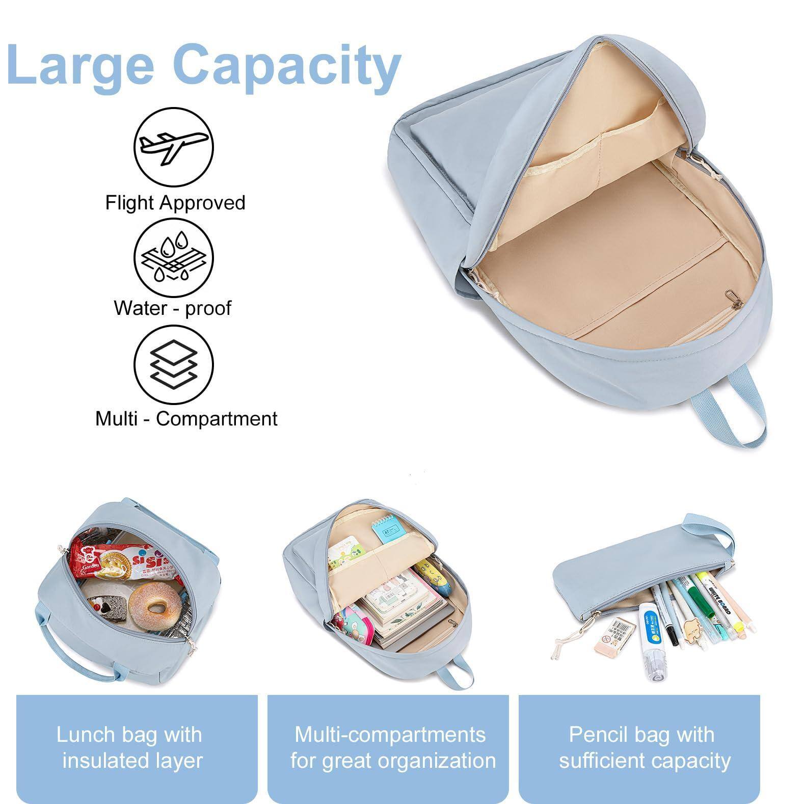 Stamp n Camp Teens Backpack Set School Lunch Box Pencil Bags Student ...