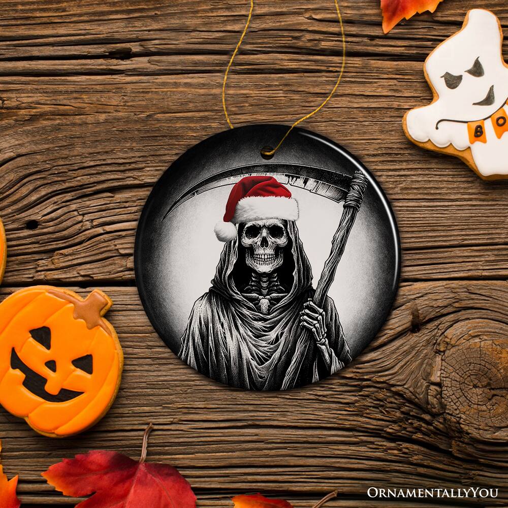 OrnamentallyYou Haunting Santa Grim Reaper Ornament Spooky Christmas ...