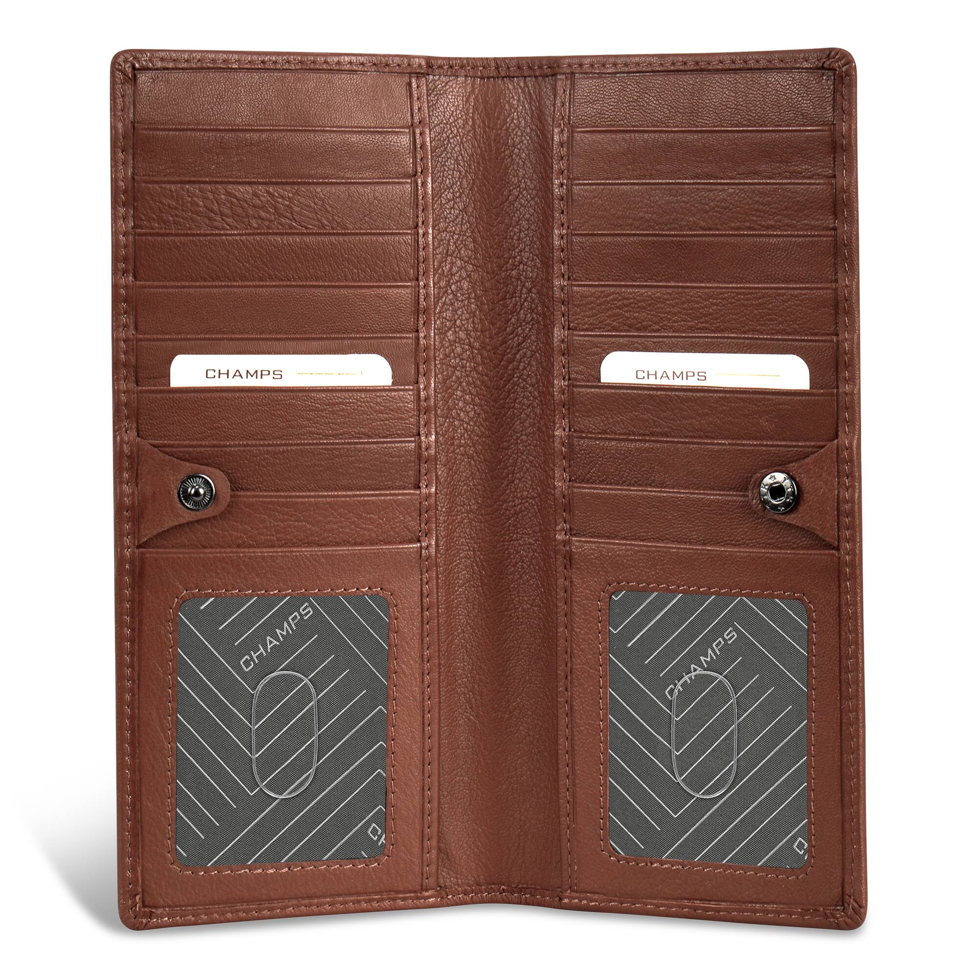 Champs Onyx Collection Leather Breast Wallet Brown OB-517-BROWN (BREAST WALLET) - Best Buy
