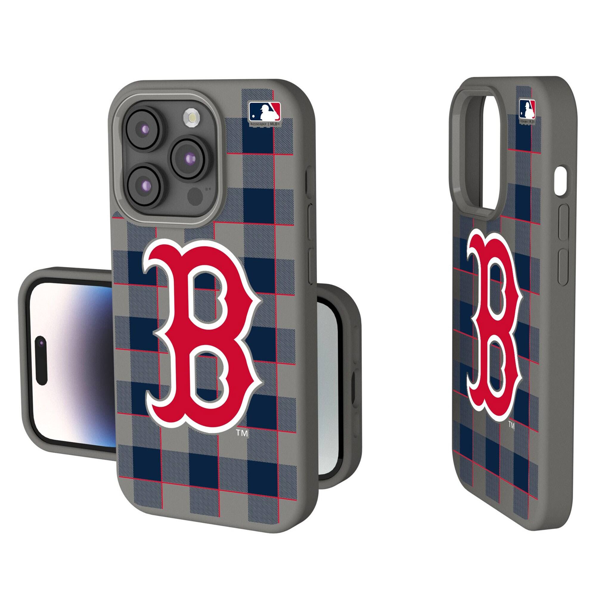 Keyscaper Mlb Boston Red Sox Plaid Soft Touch Iphone Case 15 Pro Max