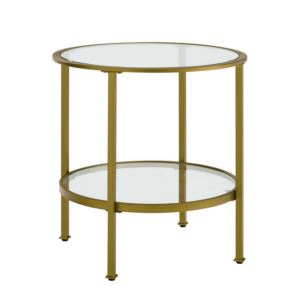Crosley Furniture Aimee Side Table Soft Gold BG1795380 - Best Buy