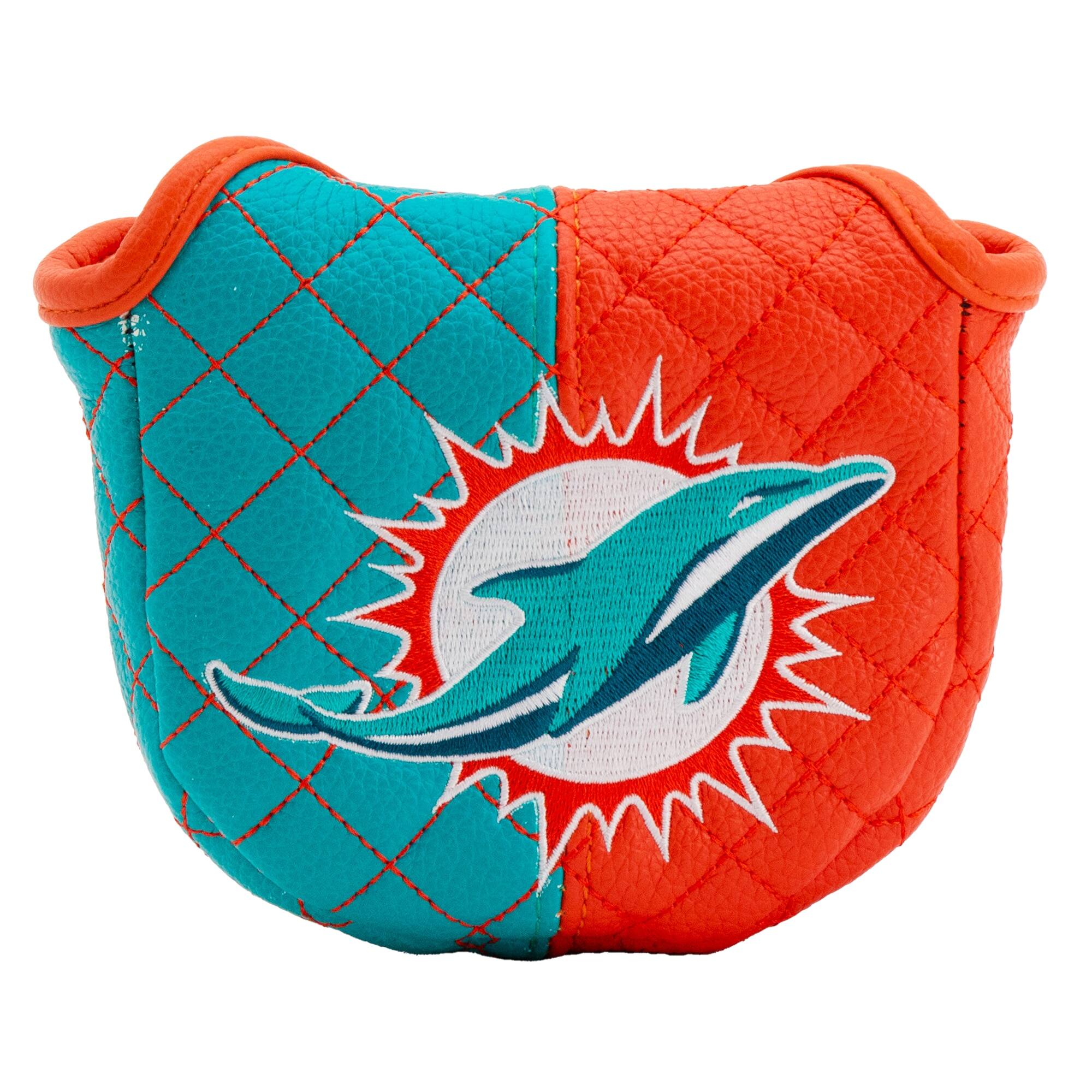 Team Golf Miami Dolphins Quilted Mallet Putter Cover Multicolor ...