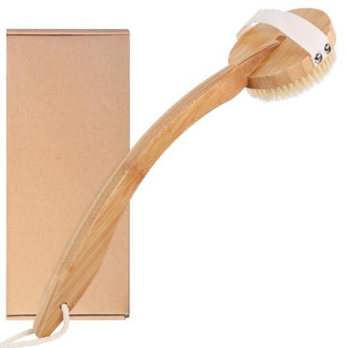 Vulpecula Spade Dry Brushing Body Brush for Back, Detachable Round Head ...