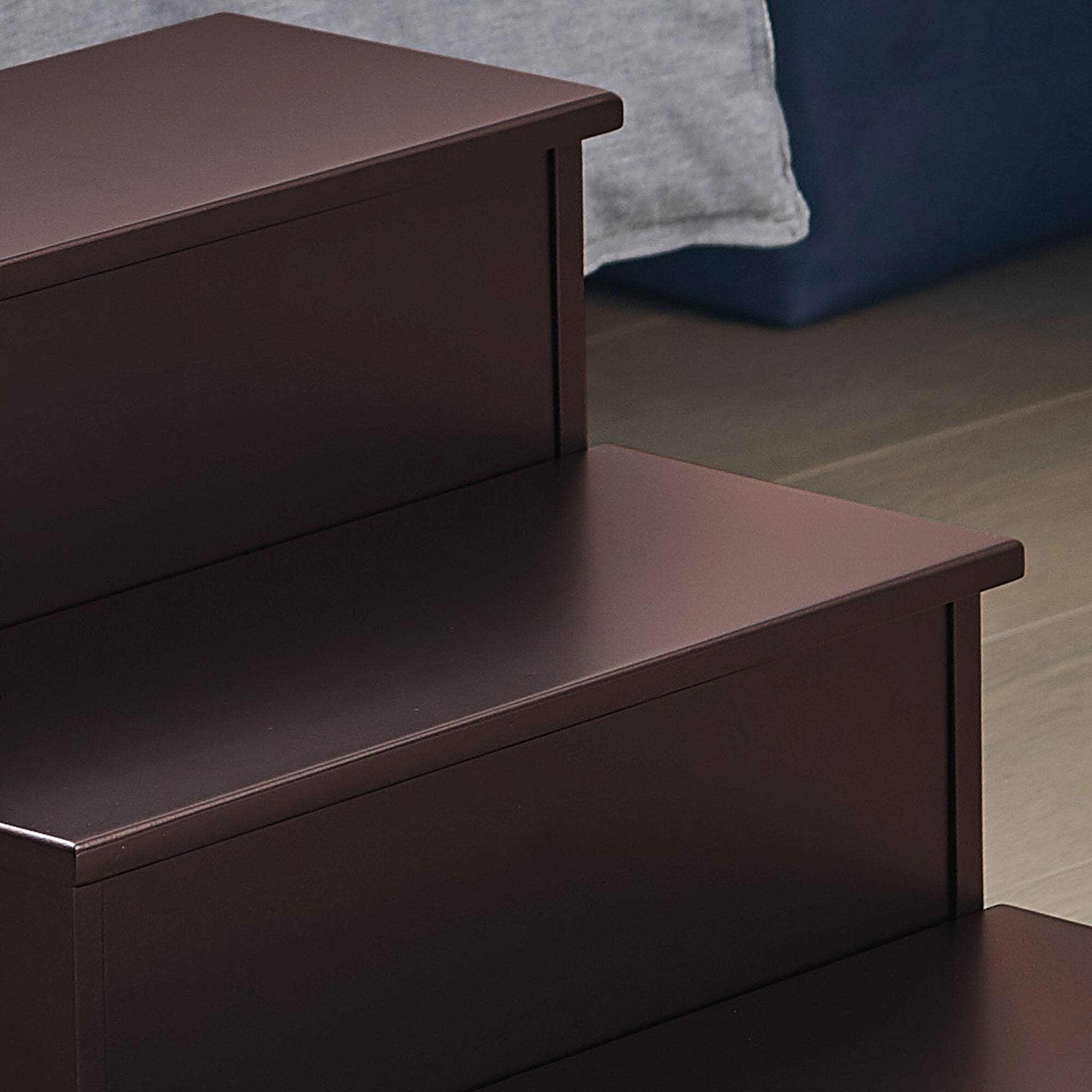 Kings Brand Furniture Darien 3 Step Wood Step Stool for Adults or Kids ...