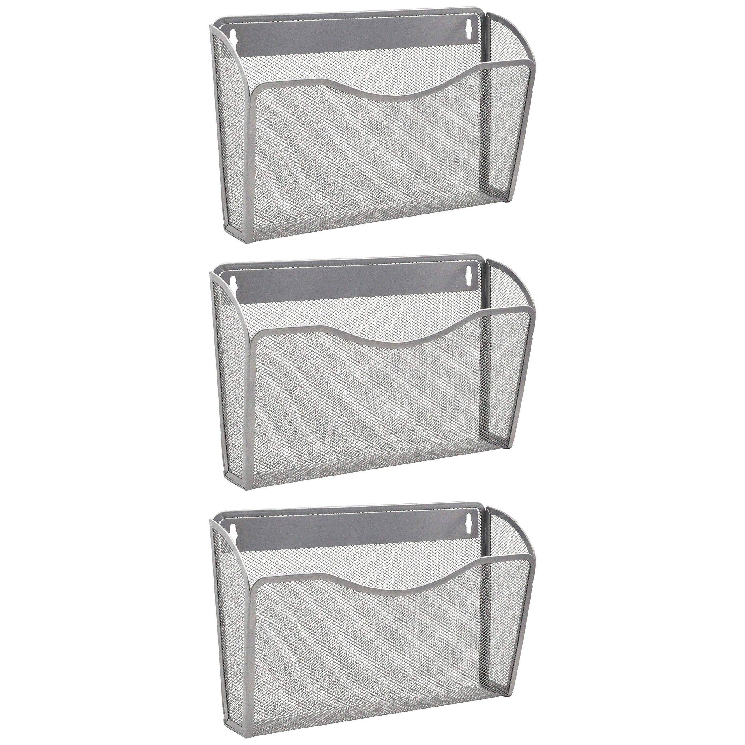 Dapper Styles Clear Single Pocket Hanging File Organizer Plastic Wall ...