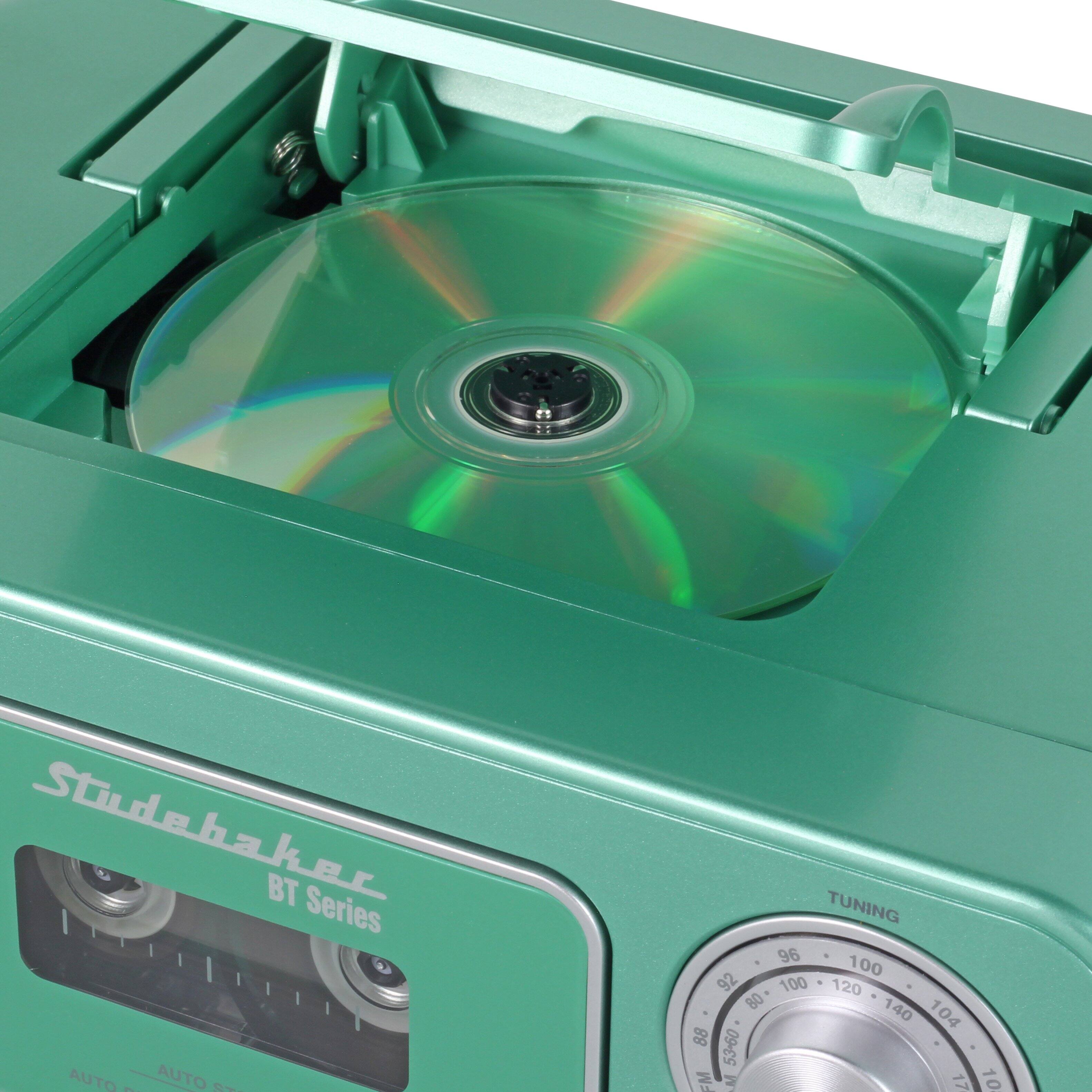 Studebaker BT Series Portable Bluetooth CD Player with AM/FM Stereo ...