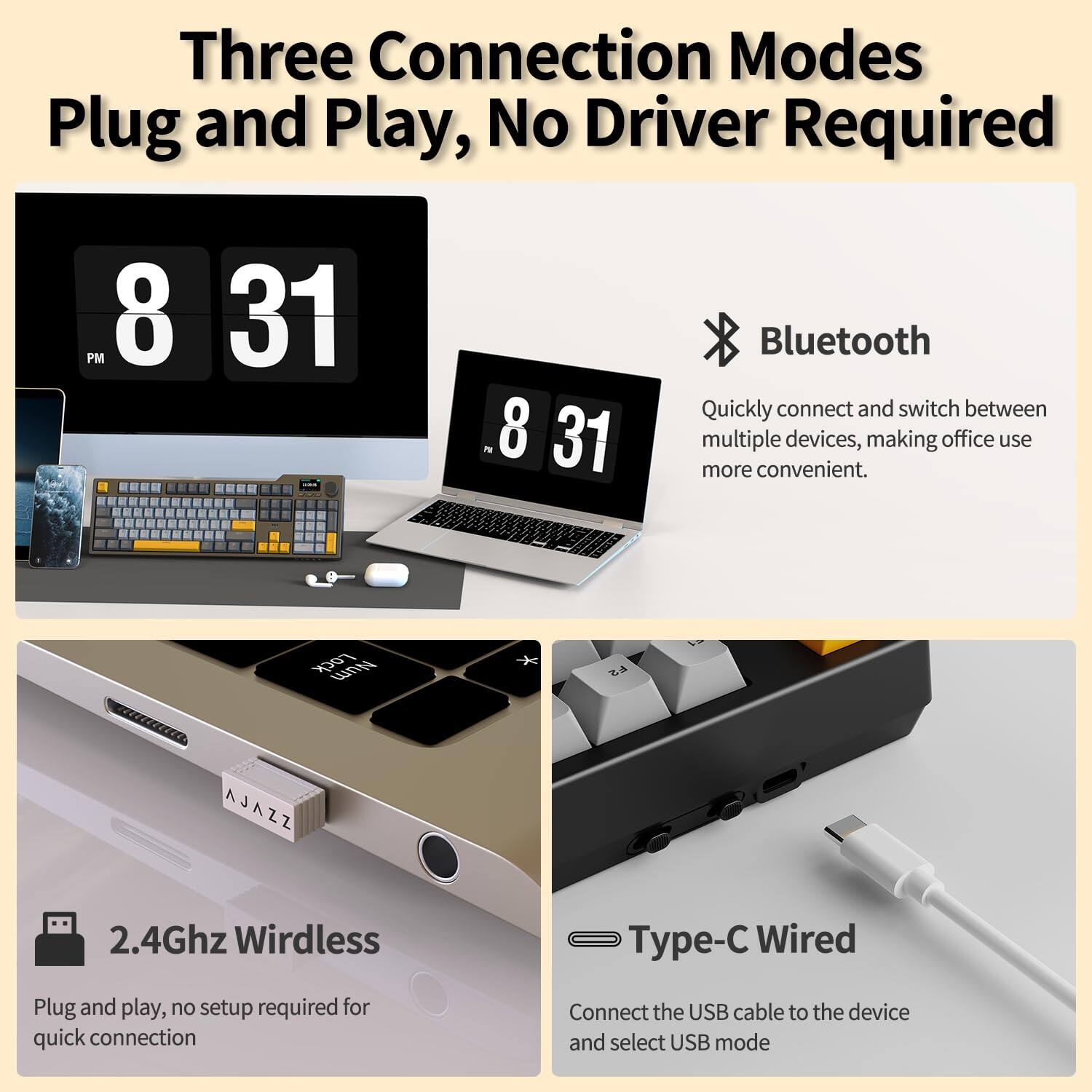 Reds Spade ajazz Ak35i V3 Full Size Hot Swap Mechanical Gaming With ...