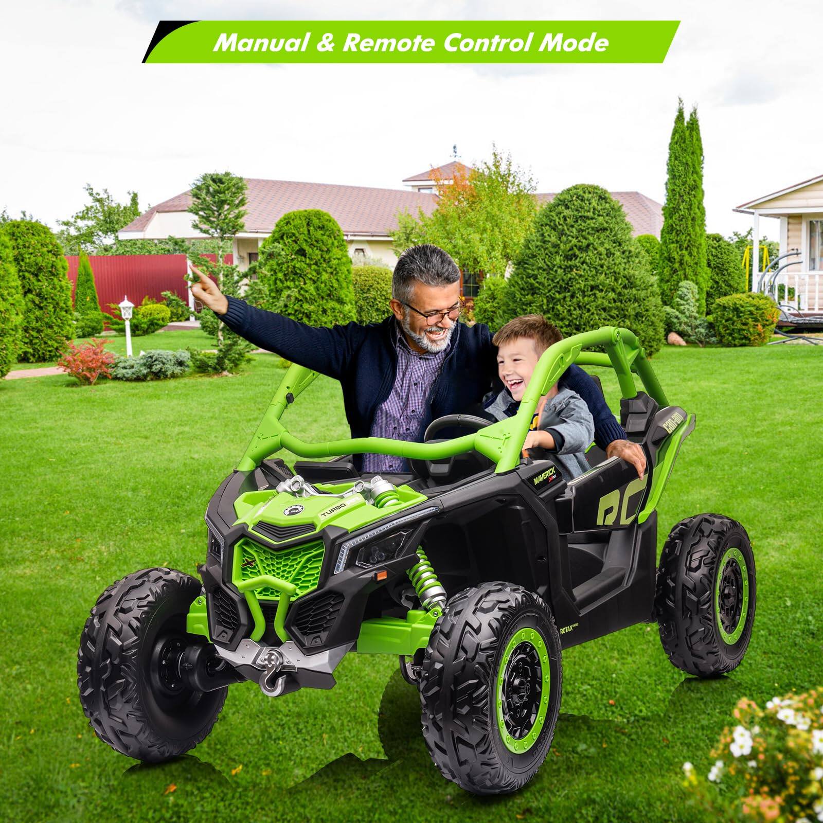 GARVEE Licensed Can Am 2 Seater Electric Off Road UTV for Kids with 2× ...
