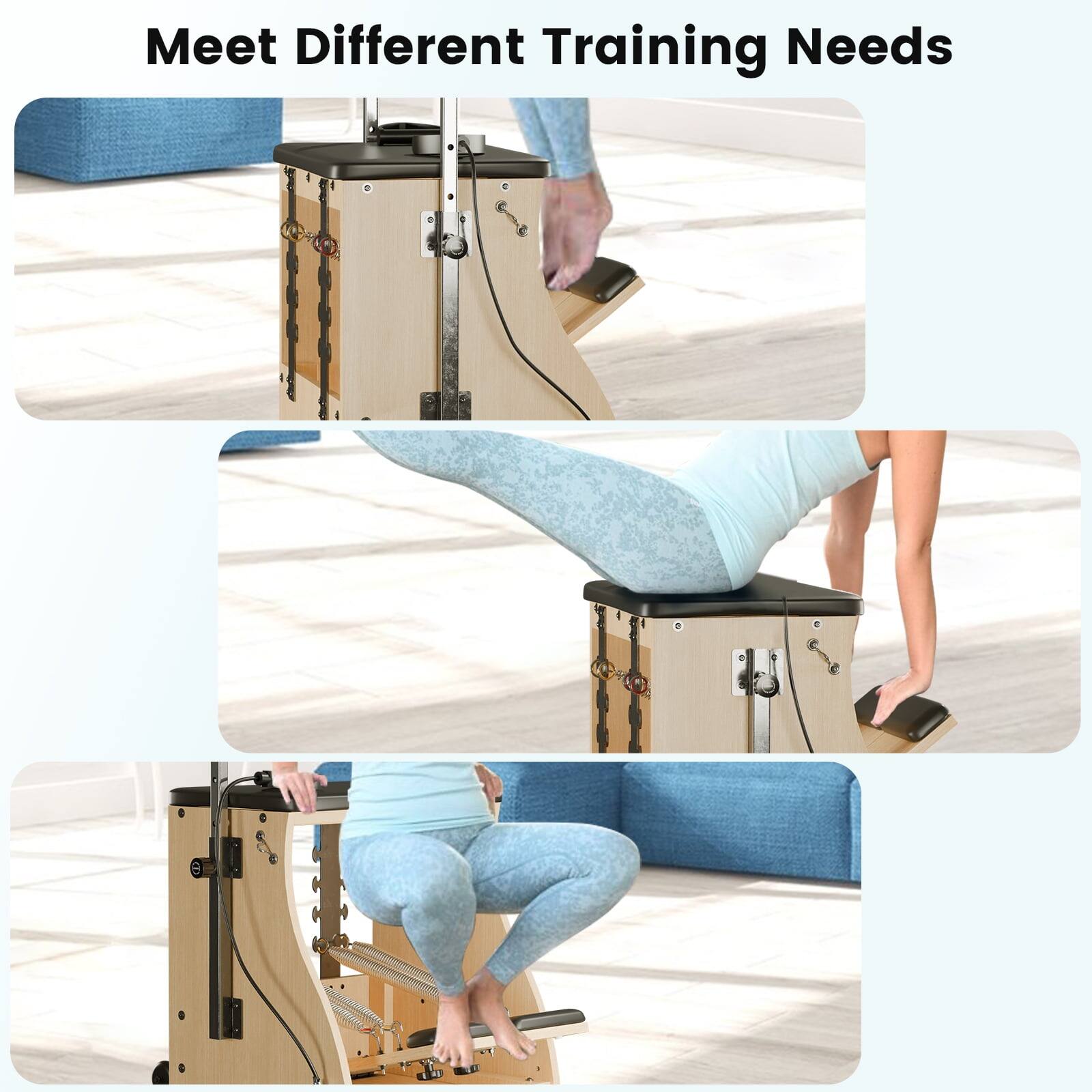 Syedee Pilates Chair, Split Pedal Stability Combo Chair with Handles ...