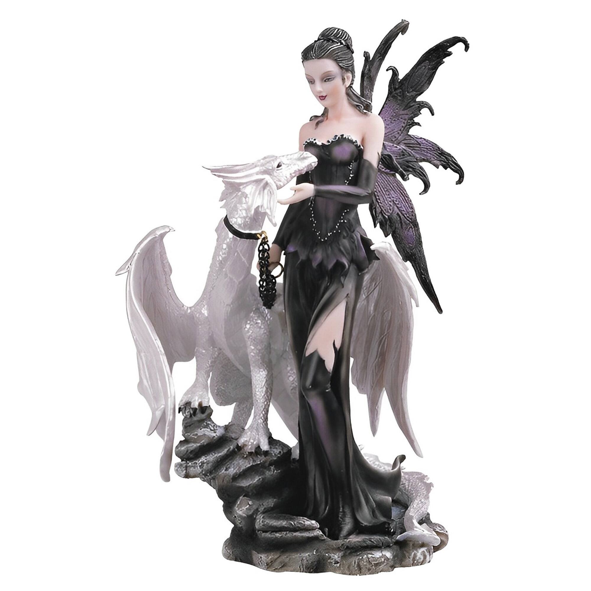 FC Design 10"H Gothic Fairy with Dragon Figurine Statue Computer Desk ...