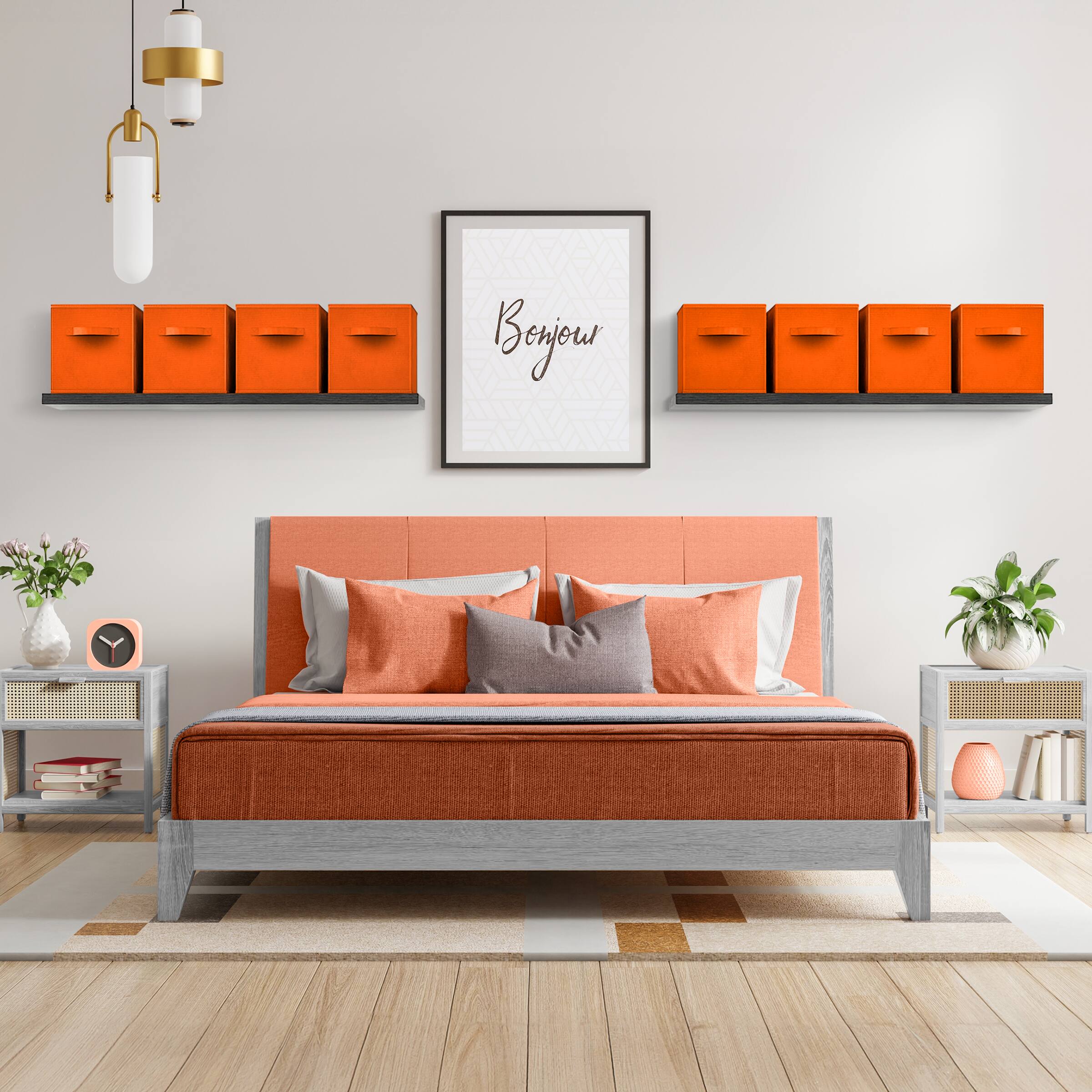 Sorbus Fabric Storage Cubes 8 Foldable Storage Bins for Organizing ...