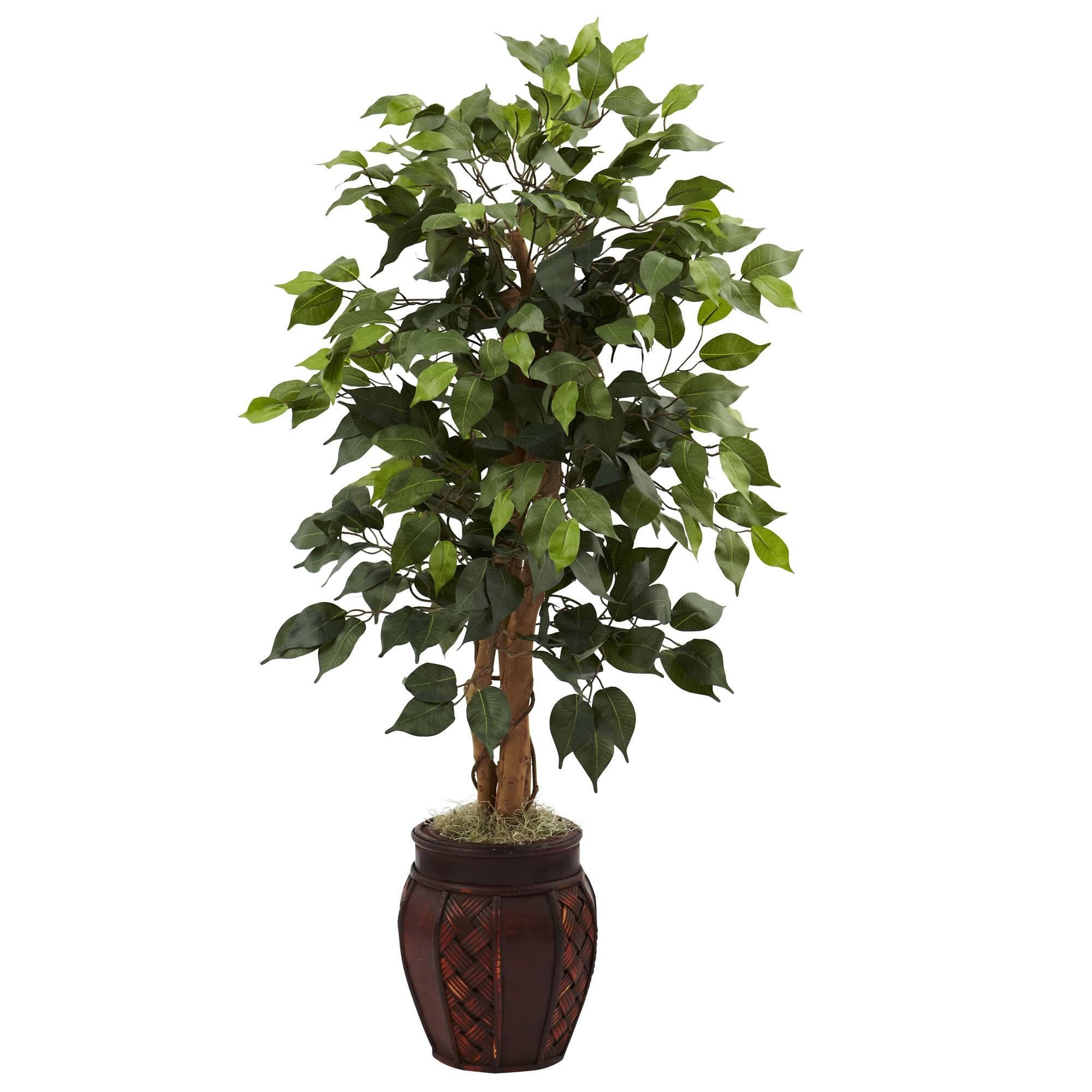 BreeBe 44" Ficus Tree w/Decorative Planter Green 5929 - Best Buy