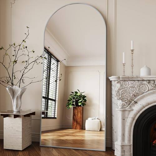 Cedar Assembly Arched Full Length Mirror 65"x24"floor Espejos Grandes ...