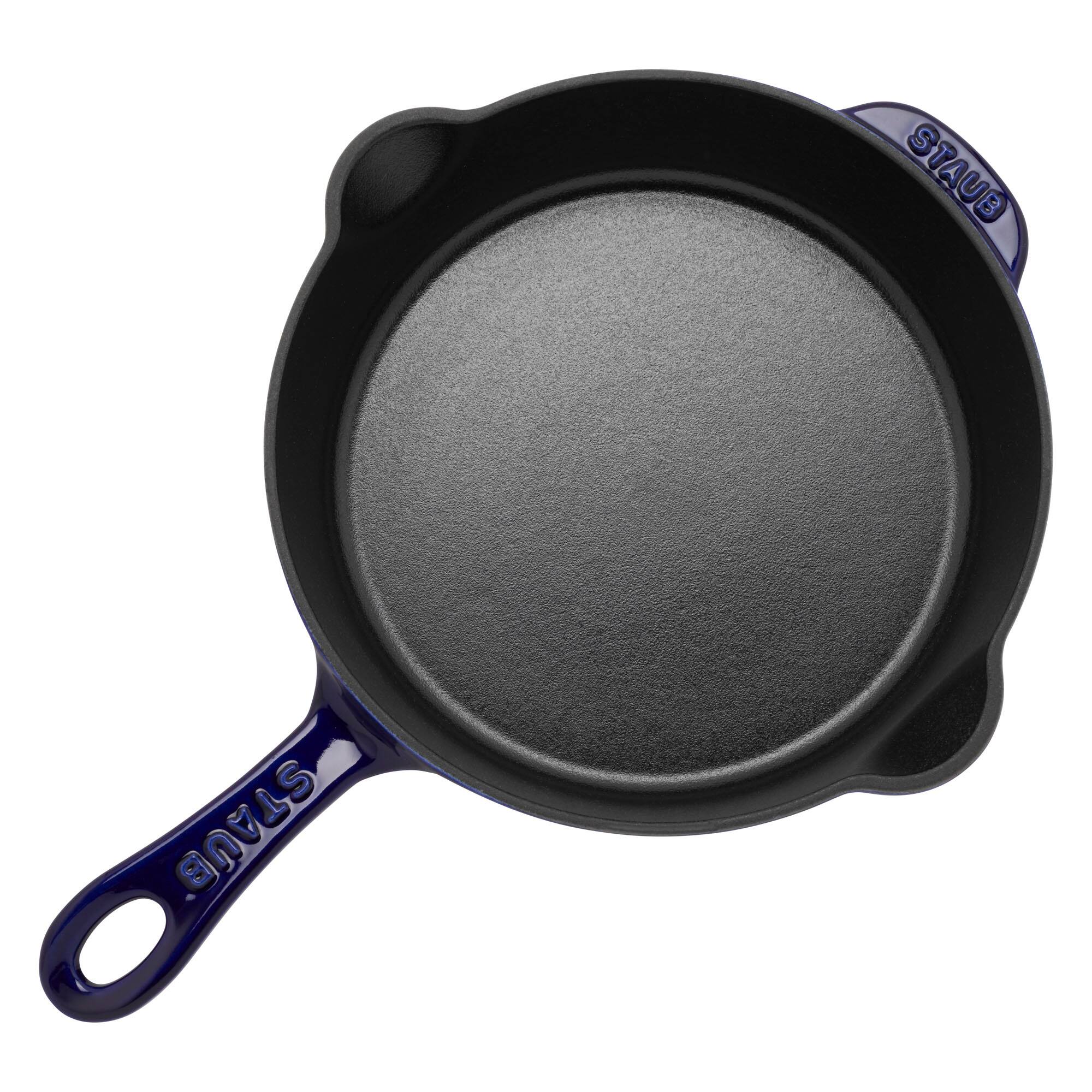 Staub Cast Iron 8.5 inch Traditional Deep Skillet Dark Blue 1029928 ...