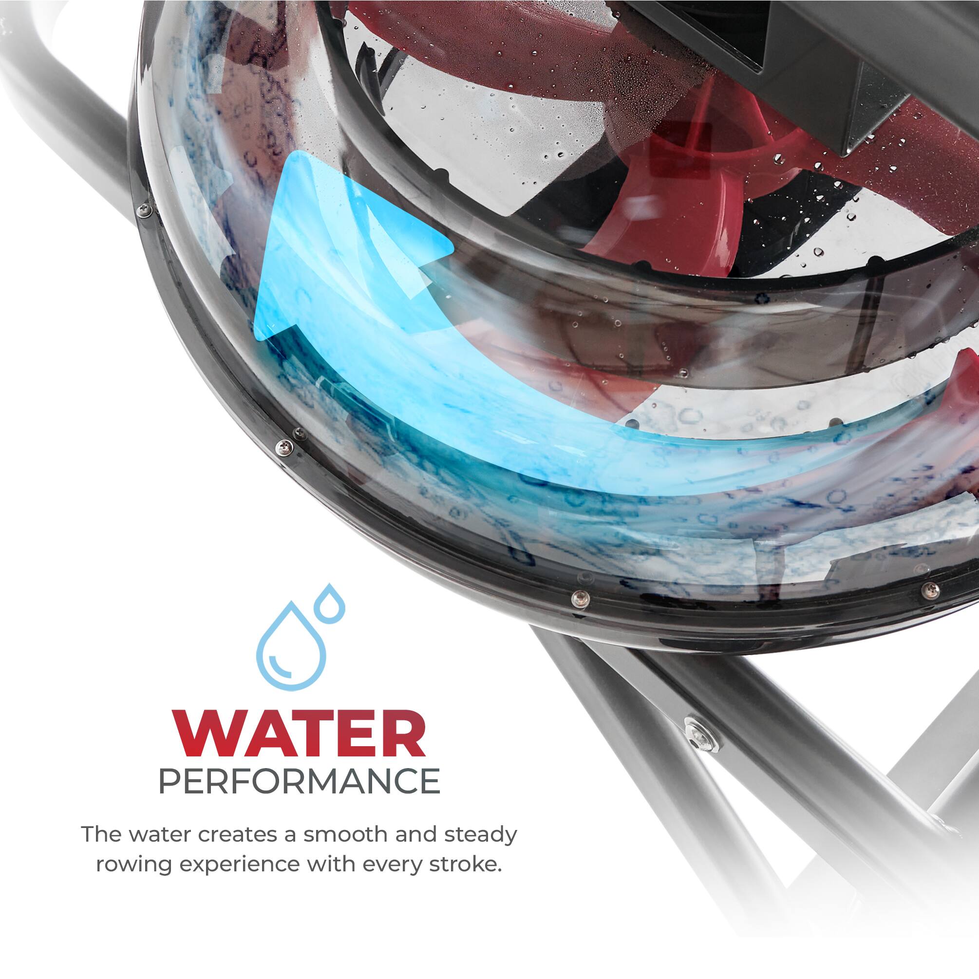 Sunny Health & Fitness Premium Smart Obsidian Surge 500 M Water Rowing ...