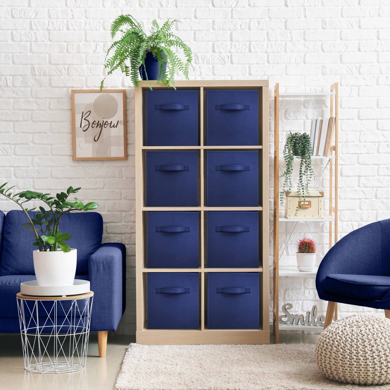 Sorbus Fabric Storage Cubes, 8 Foldable Storage Bins for Organizing ...