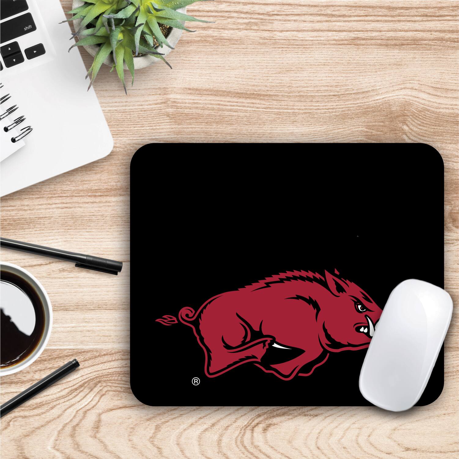 OTM Essentials Arkansas Razorbacks Oversized Logo Mouse Pad Black ...