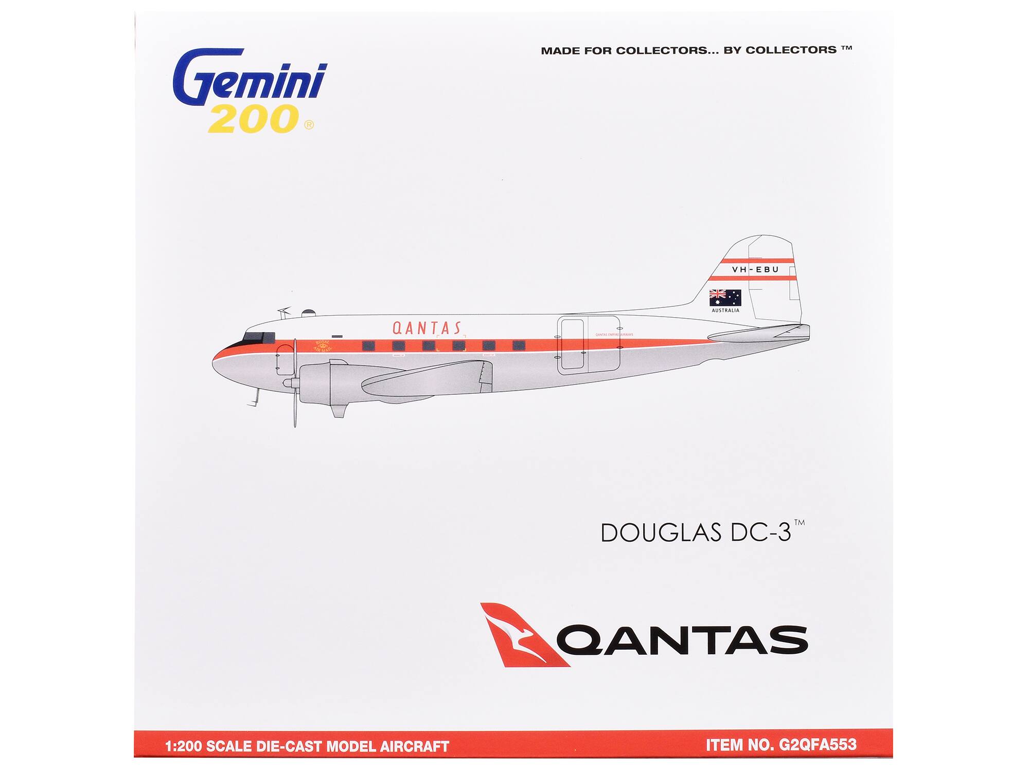 GeminiJets Douglas DC 3 Commercial Aircraft Qantas Airways (VH EBU ...