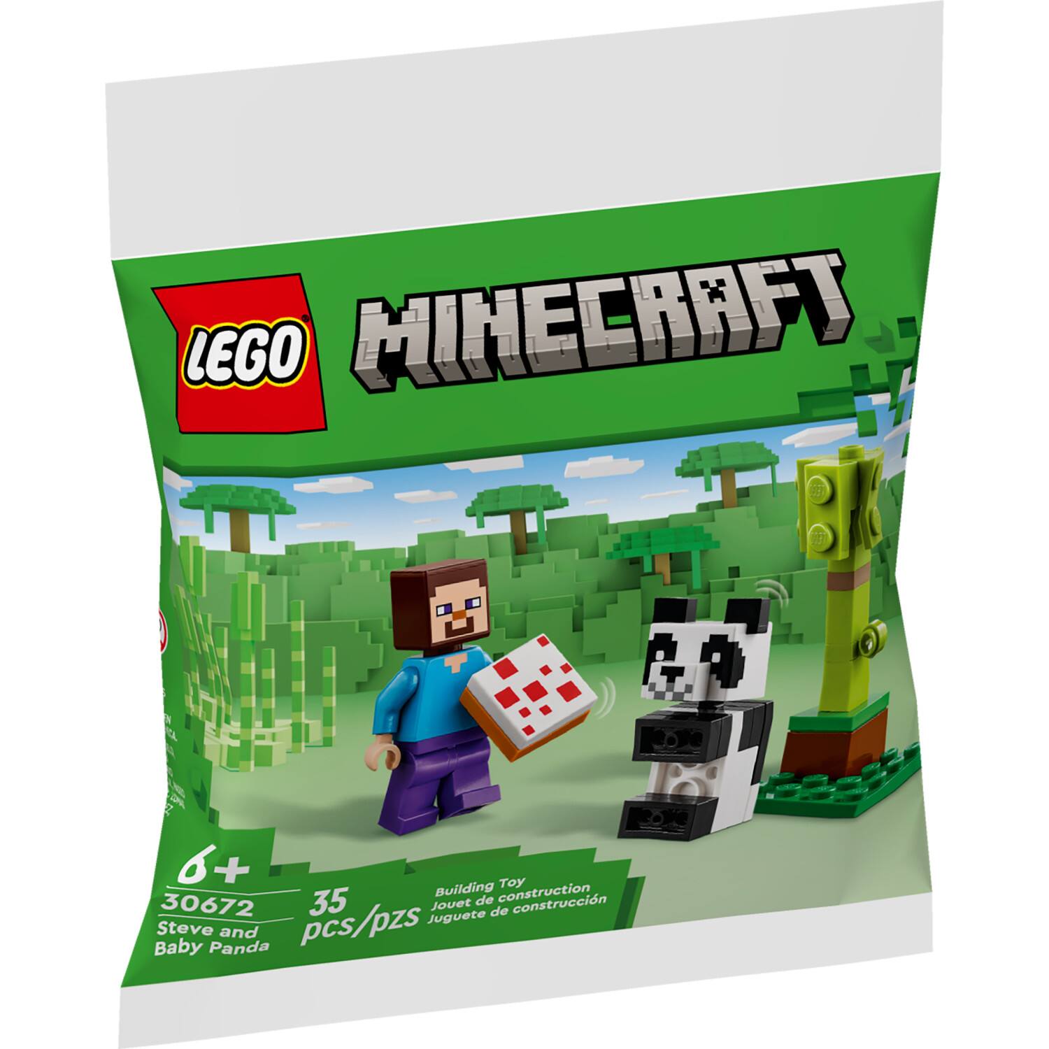 LEGO Minecraft Steve and Baby Panda Building Set 30672 6465080 - Best Buy