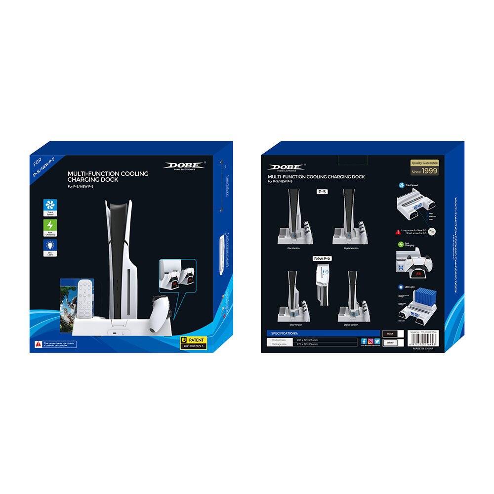 Dobe TP5 3532B PS5/PS5 Slim Stand and Multifunctional Cooling Station ...