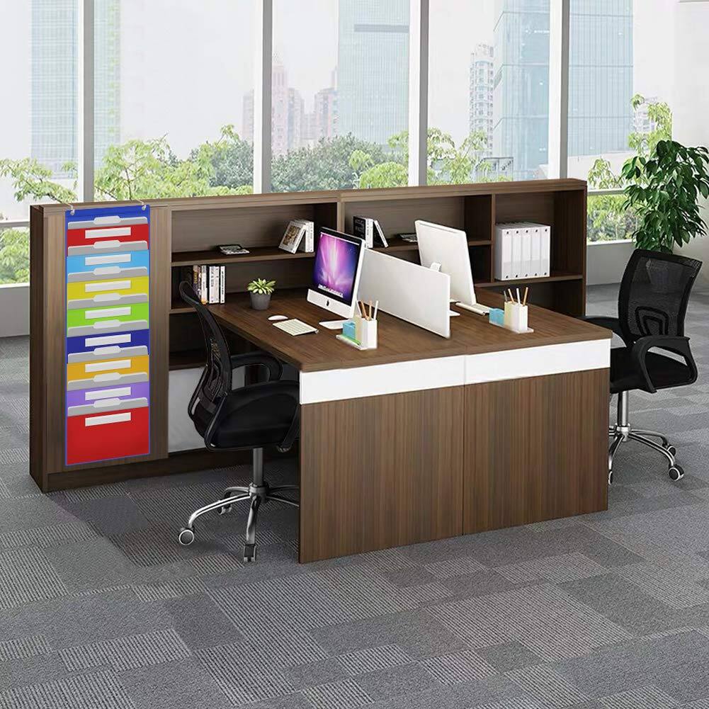Dapper Styles Hanging File Folder Organizer Storage Pocket Chart With 8 ...