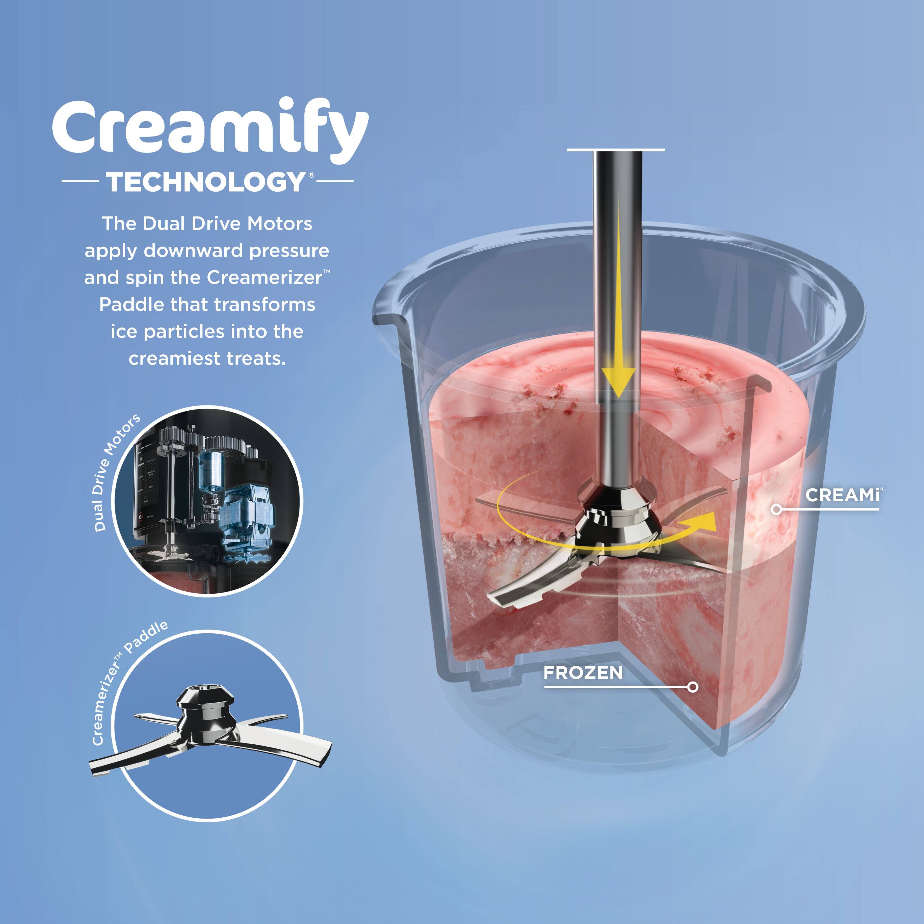 Ninja CREAMi, Ice Cream Maker, 7 One Touch Programs Cloud Silver NC301 ...