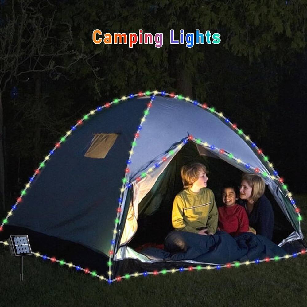 Schertz Each of two packs of 33 foot multicolored 100 LED solar ...