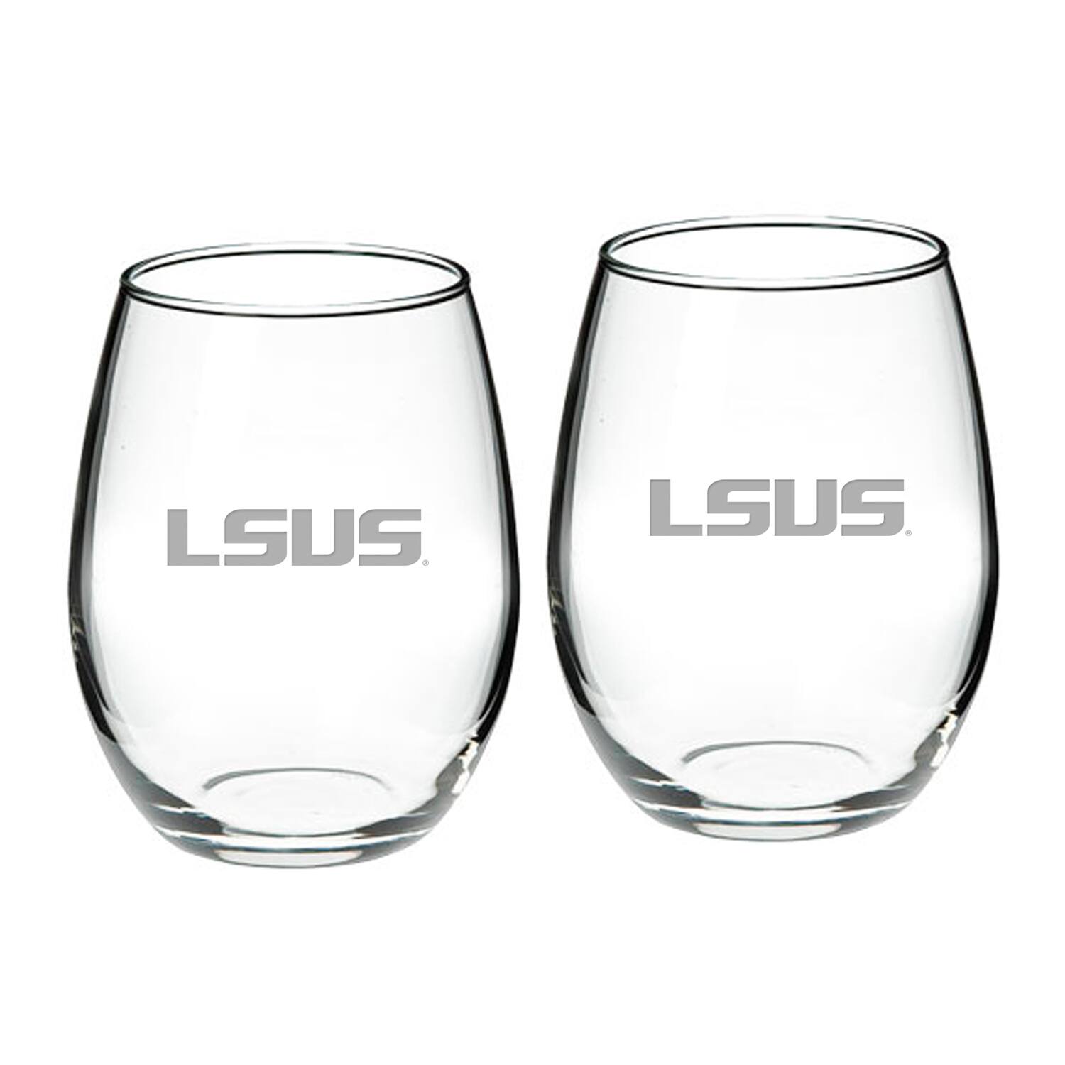 Jardine LSU Shreveport Pilots 21oz. 2 Piece Stemless Wine Glass Set ...