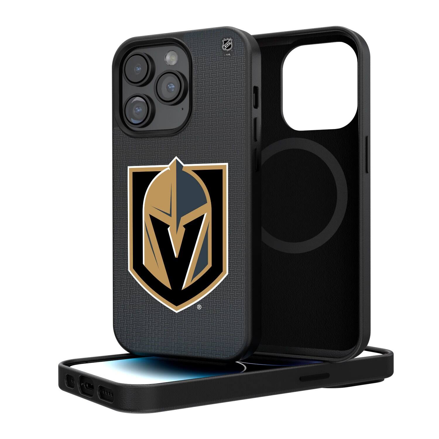 Keyscaper NHL Vegas Golden Knights Linen Logo iPhone Magnetic Bump Case ...