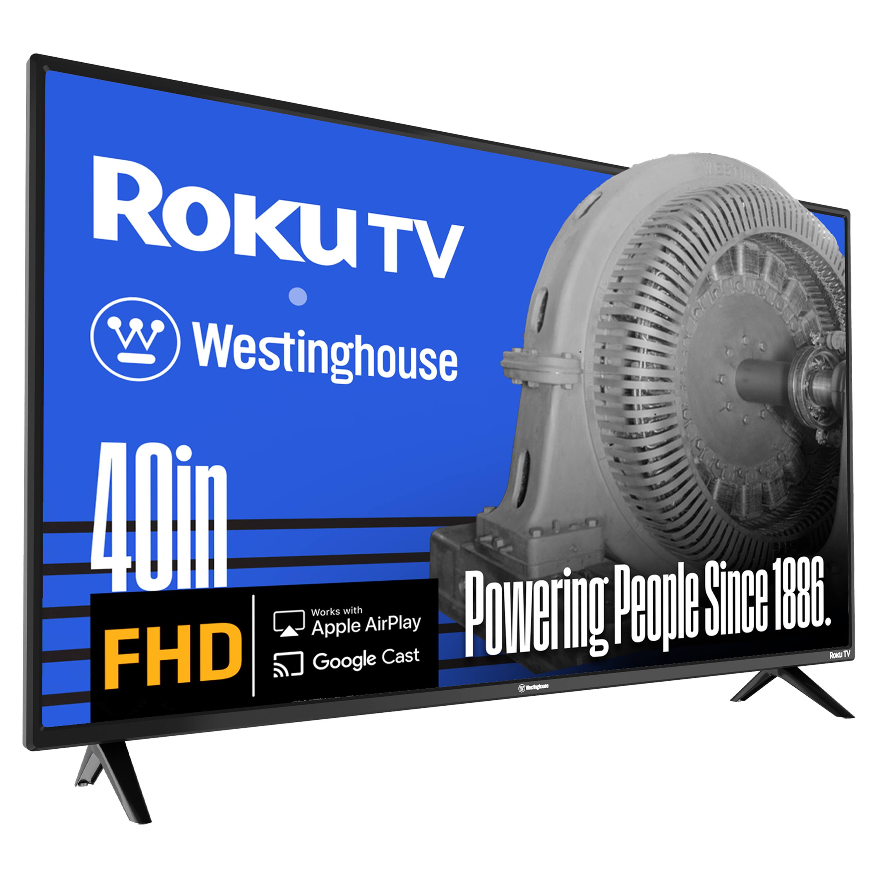 Westinghouse 40" Smart FHD ROKU TV, Wi-Fi, Bluetooth, Flat Screen, Works with Apple AirPlay ...
