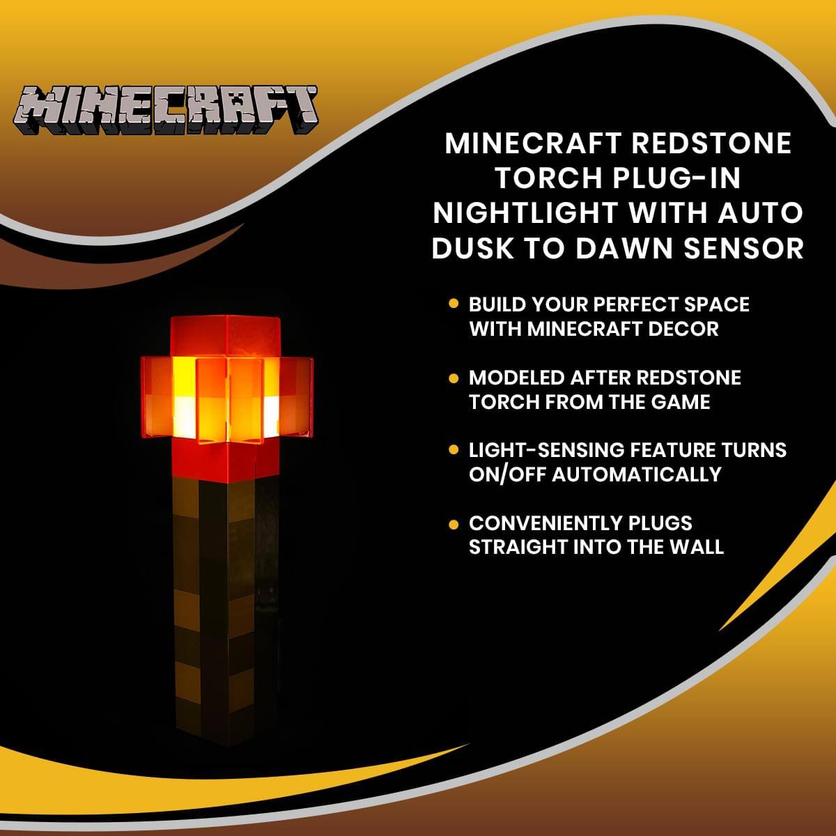 Ukonic Minecraft Redstone Torch Plug In Nightlight with Auto Dusk to ...