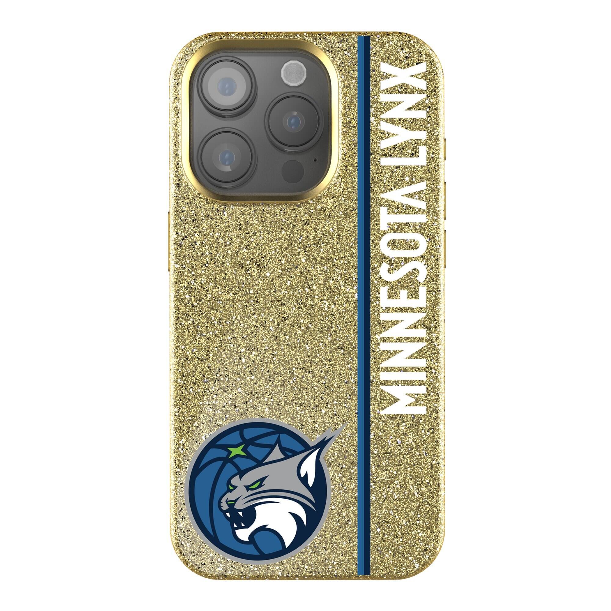 Keyscaper WNBA Minnesota Lynx Sidebar Bling iPhone Case 15 Plus Gold ...