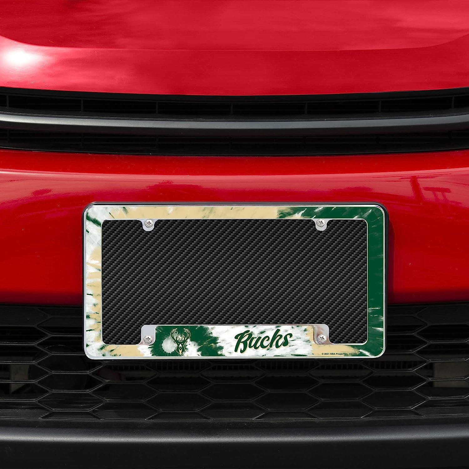 Rico Industries Milwaukee Basketball Bucks Chrome Metal License Plate ...