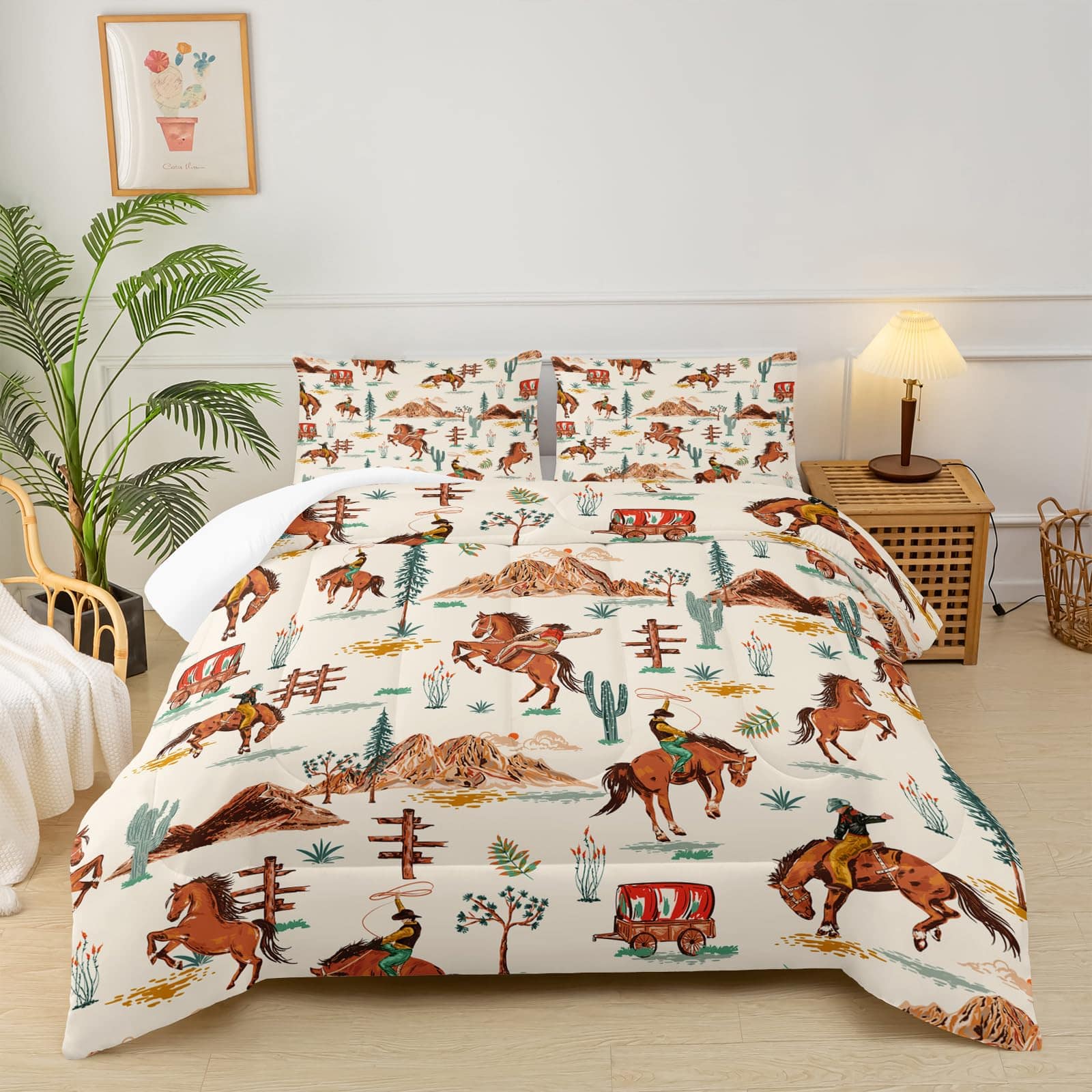 PO3TICJUNKI3 - Western Cowboy Comforter Set Size For Vintage Shabby ...