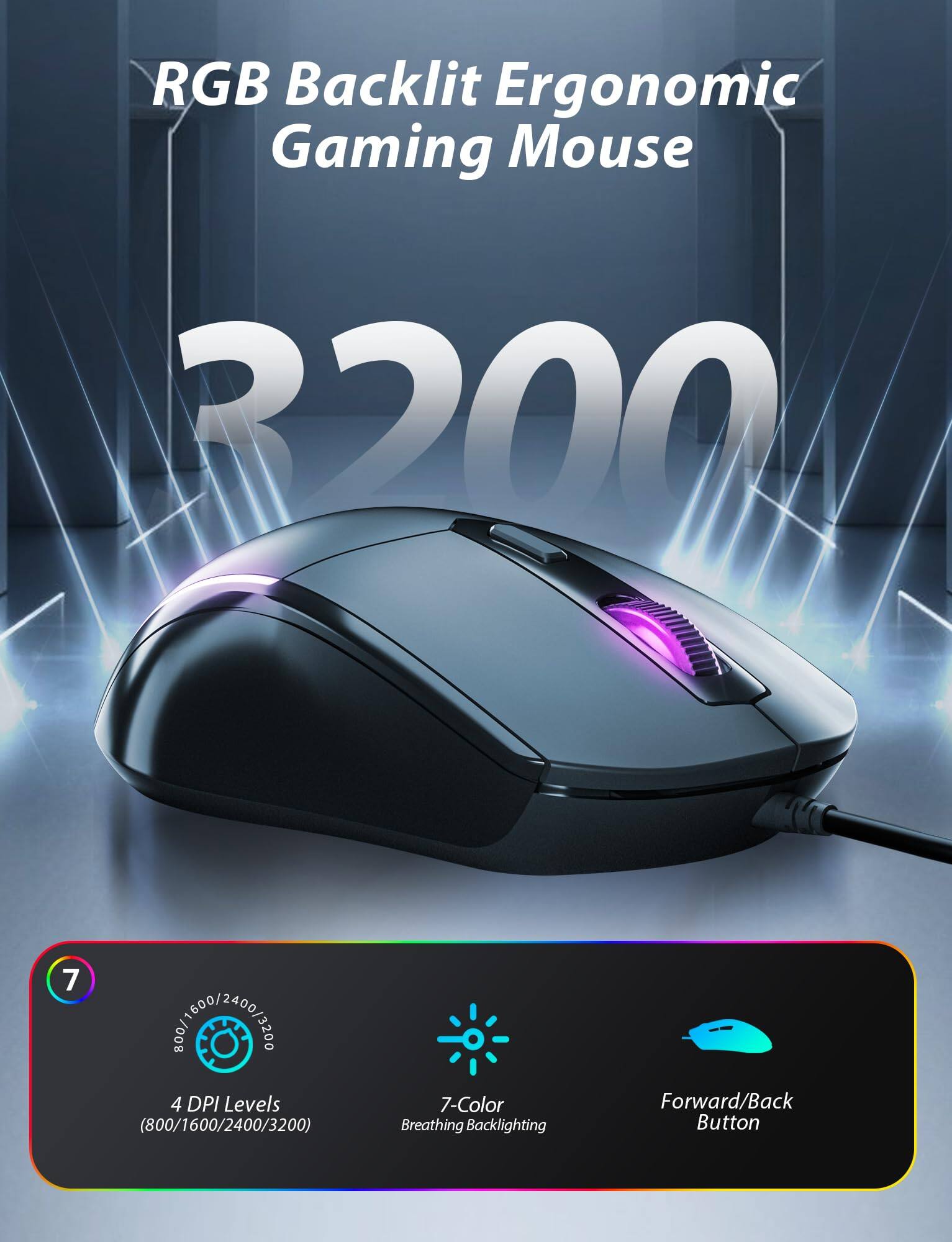 HM 1810 Mechanical Gaming And Mouse Led Backlit With Floating Keycap ...