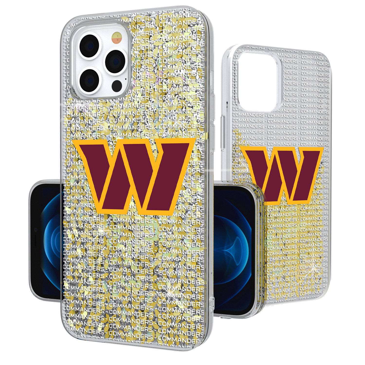 Keyscaper NFL Washington Commanders iPhone Text Backdrop Design Glitter ...
