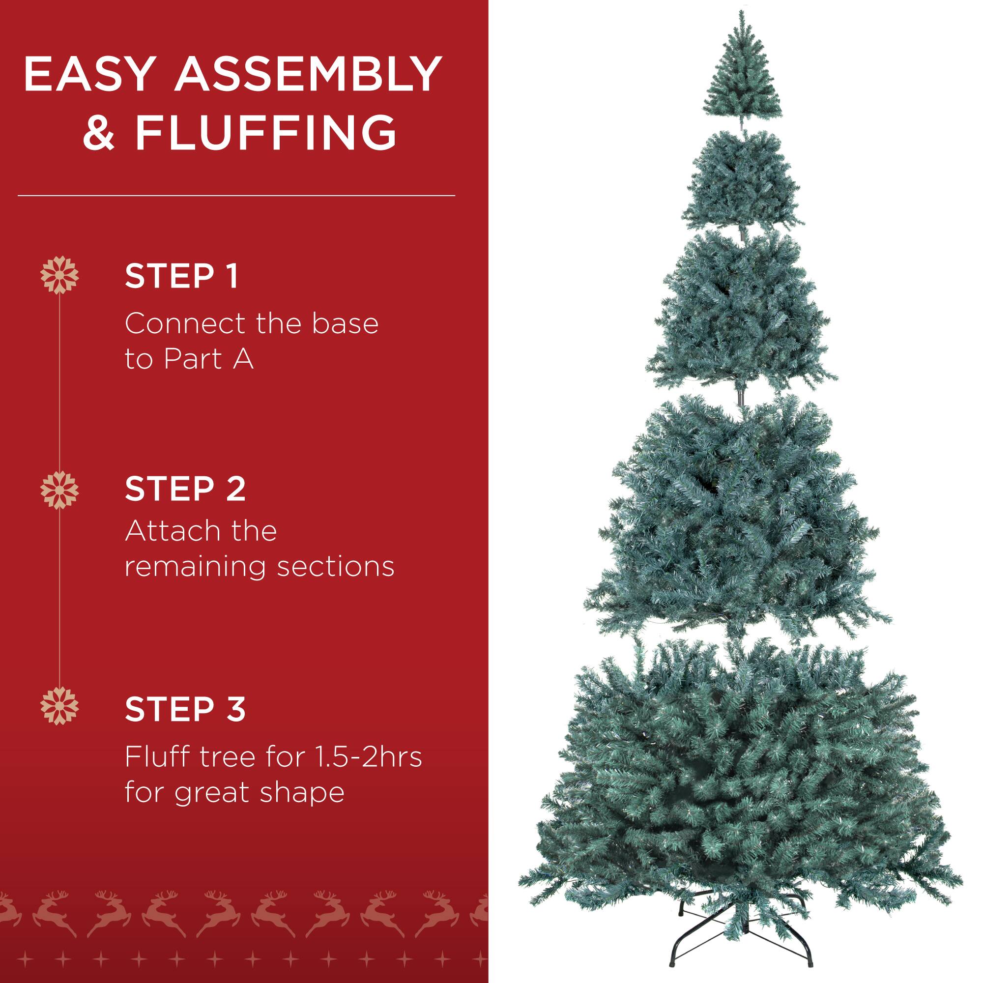 Best Choice Products Artificial Christmas Tree, 12ft Premium Unlit ...