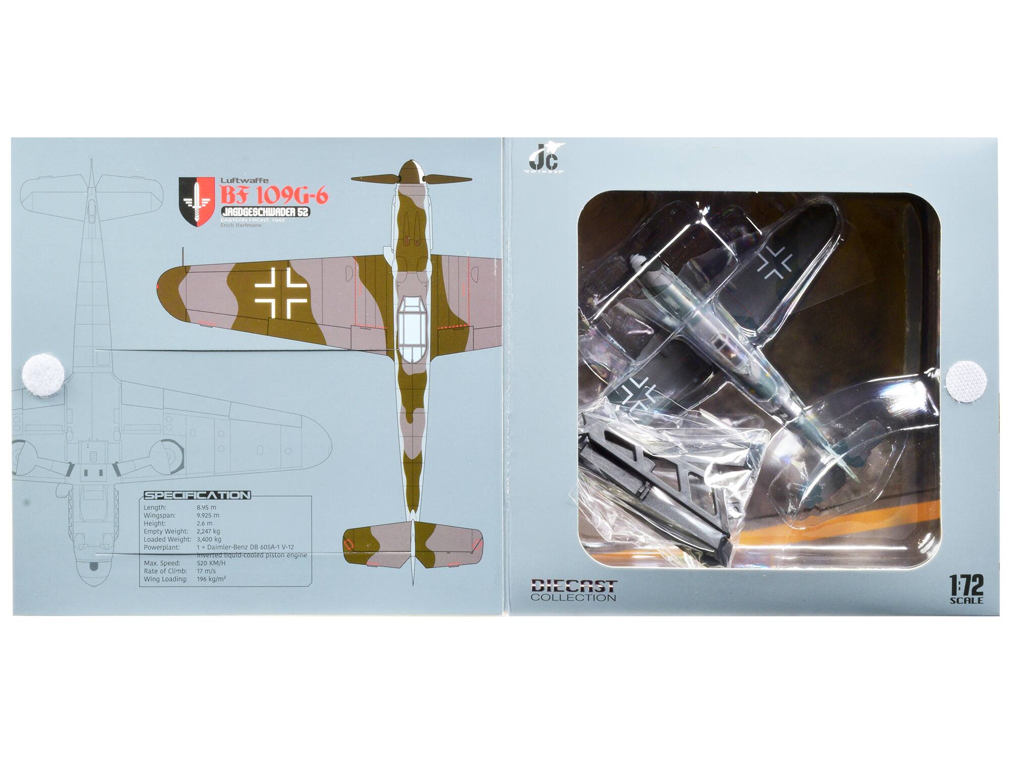JC Wings Messerschmitt BF 109G 6 Luftwaffe Fighter Jagdgeschwader 52 Eastern Front 1943 Erich ...