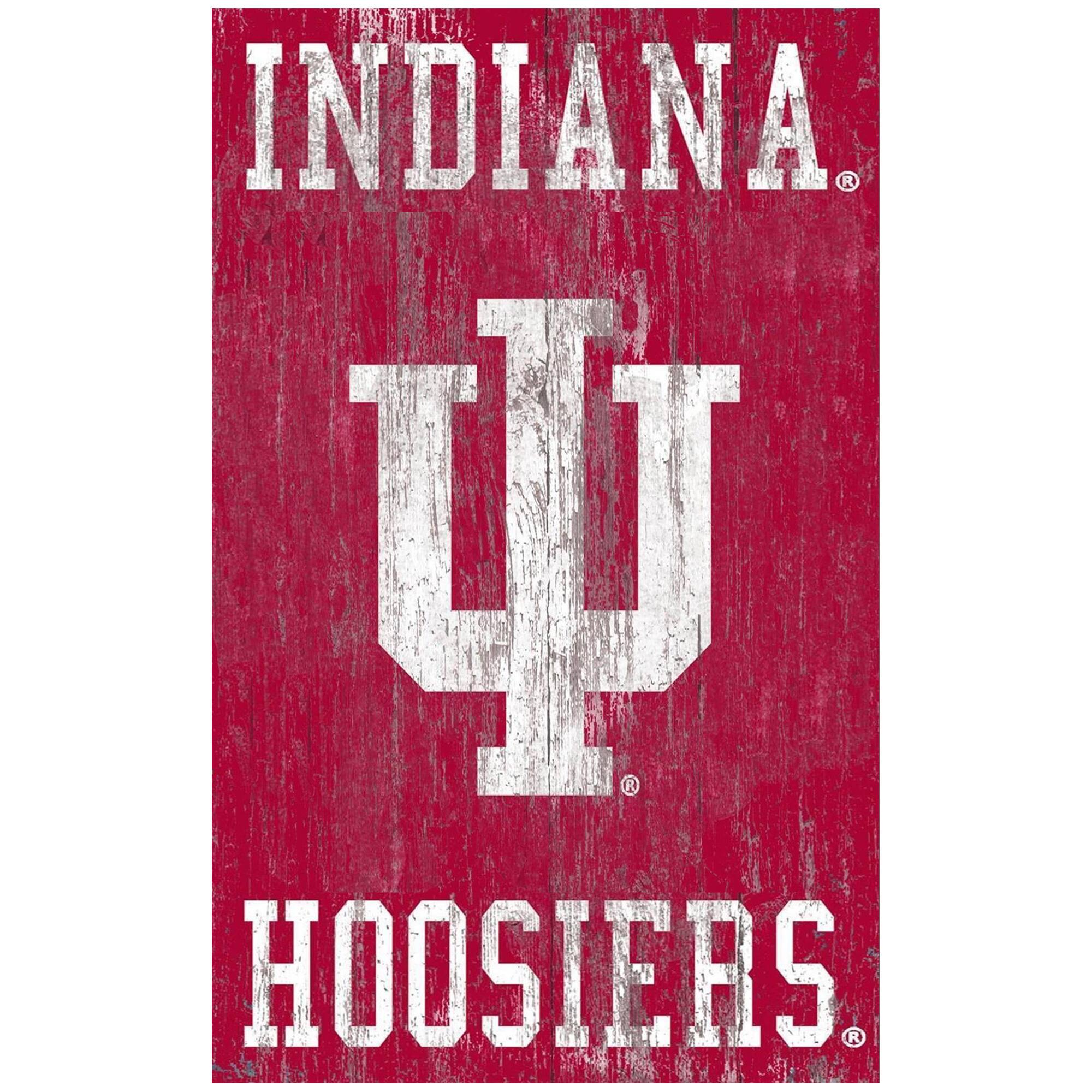 Fan Creations Indiana Hoosiers 11'' x 19'' Heritage Distressed Logo ...