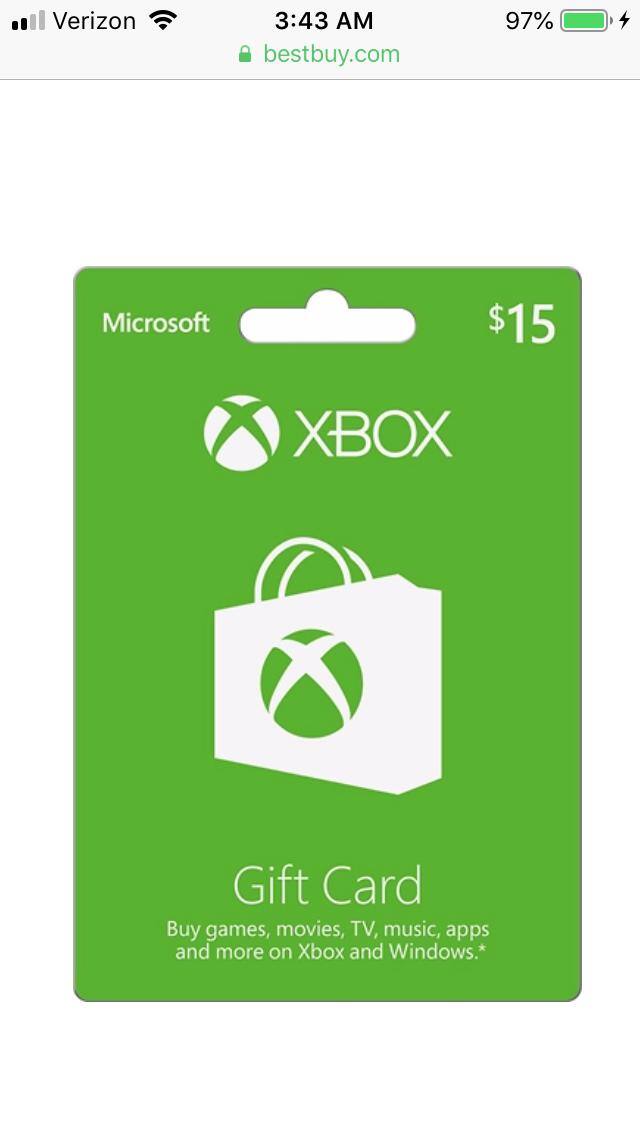 Microsoft Xbox $100 Gift Card XBOX MS GIFT CARD 2015 $100 - Best Buy
