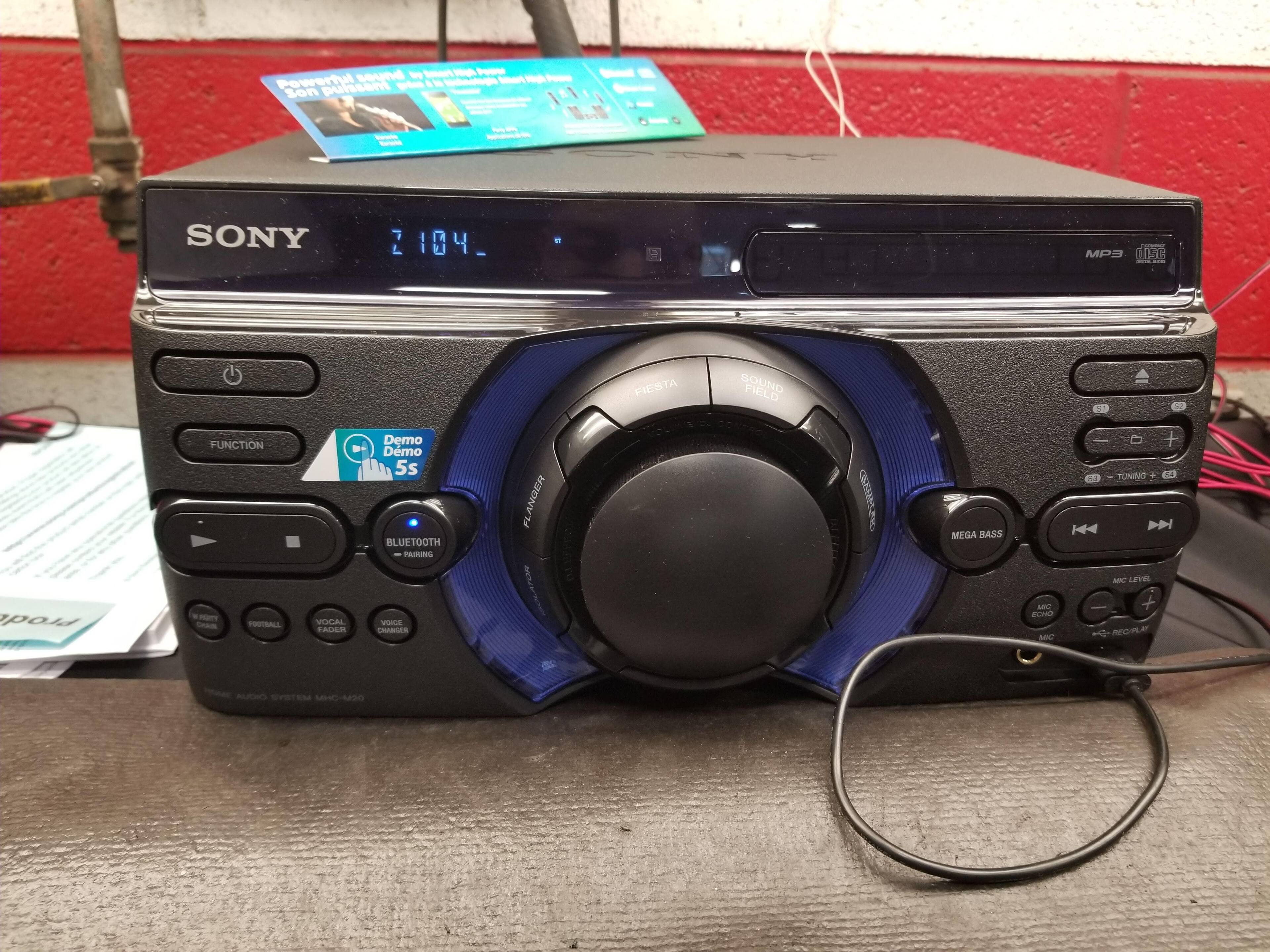 Best Buy: Sony MHC-M20 High-Power Audio System Black MHCM20