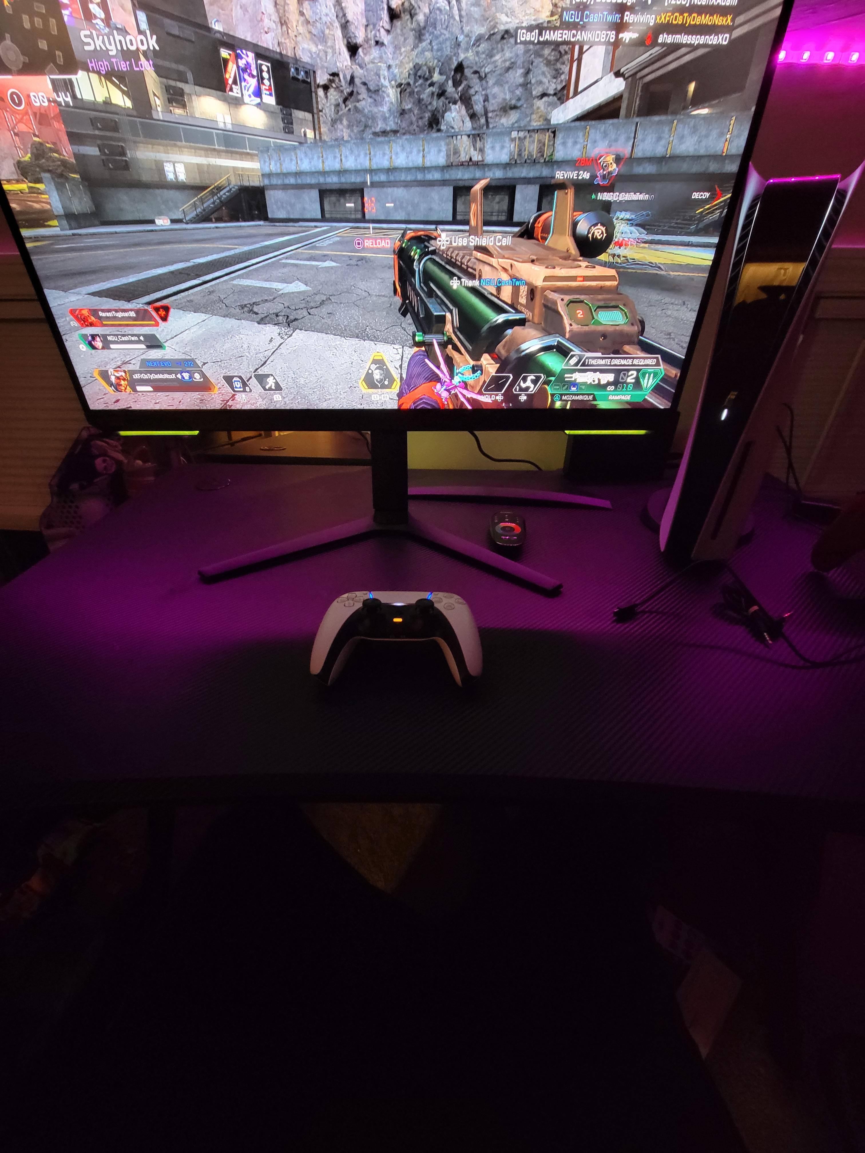 Best Buy: X Rocker Ocelot Gaming Desk Black, Red, Blue 0723901