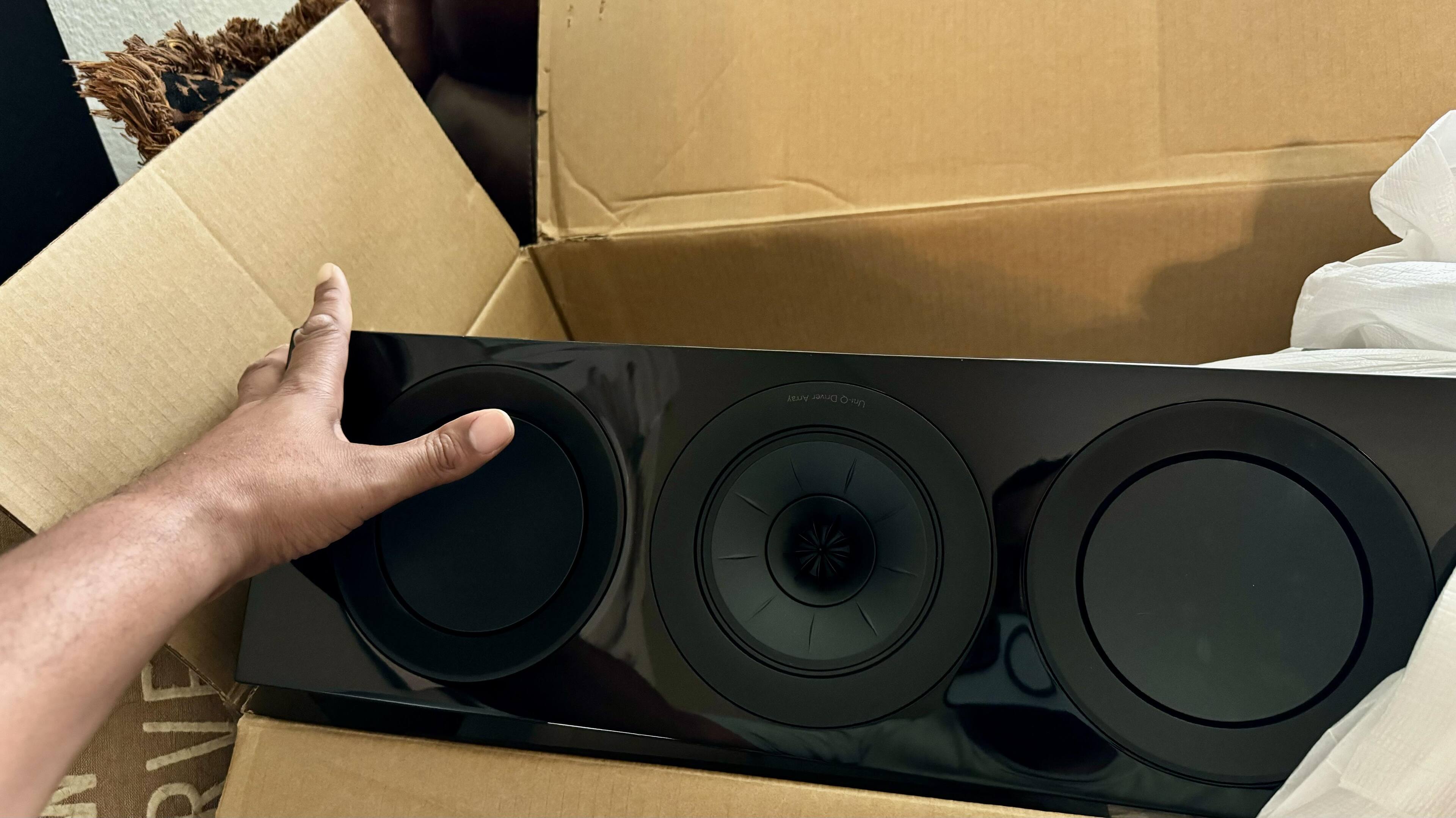 KEF R Series Dual 5 1/4" Passive 3 Way Center Channel Speaker Black Gloss R2C BLACK - Best Buy