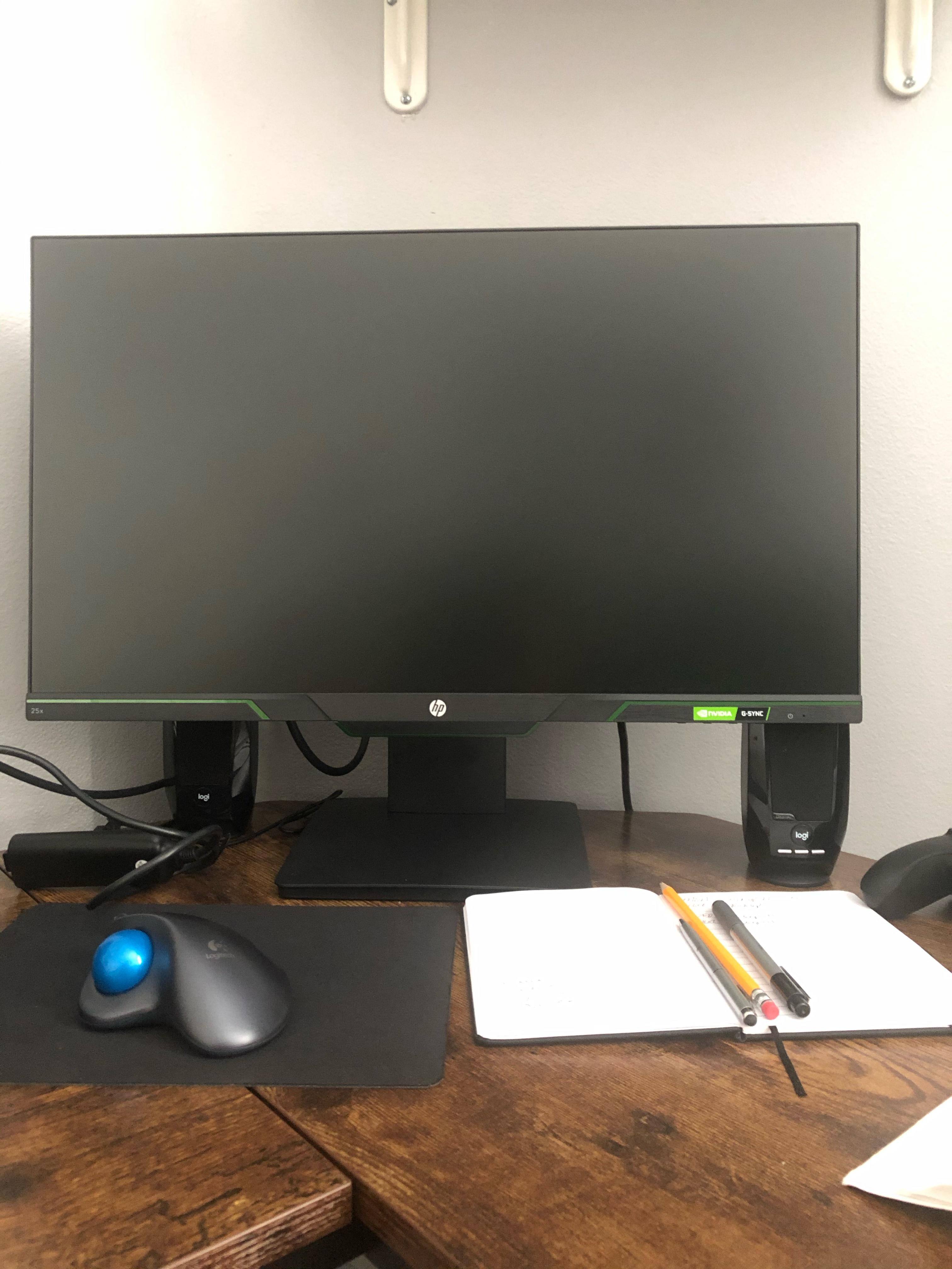 Best Buy: HP 25x 24.5" LED FHD Monitor (HDMI) Gray/Green HP 25X