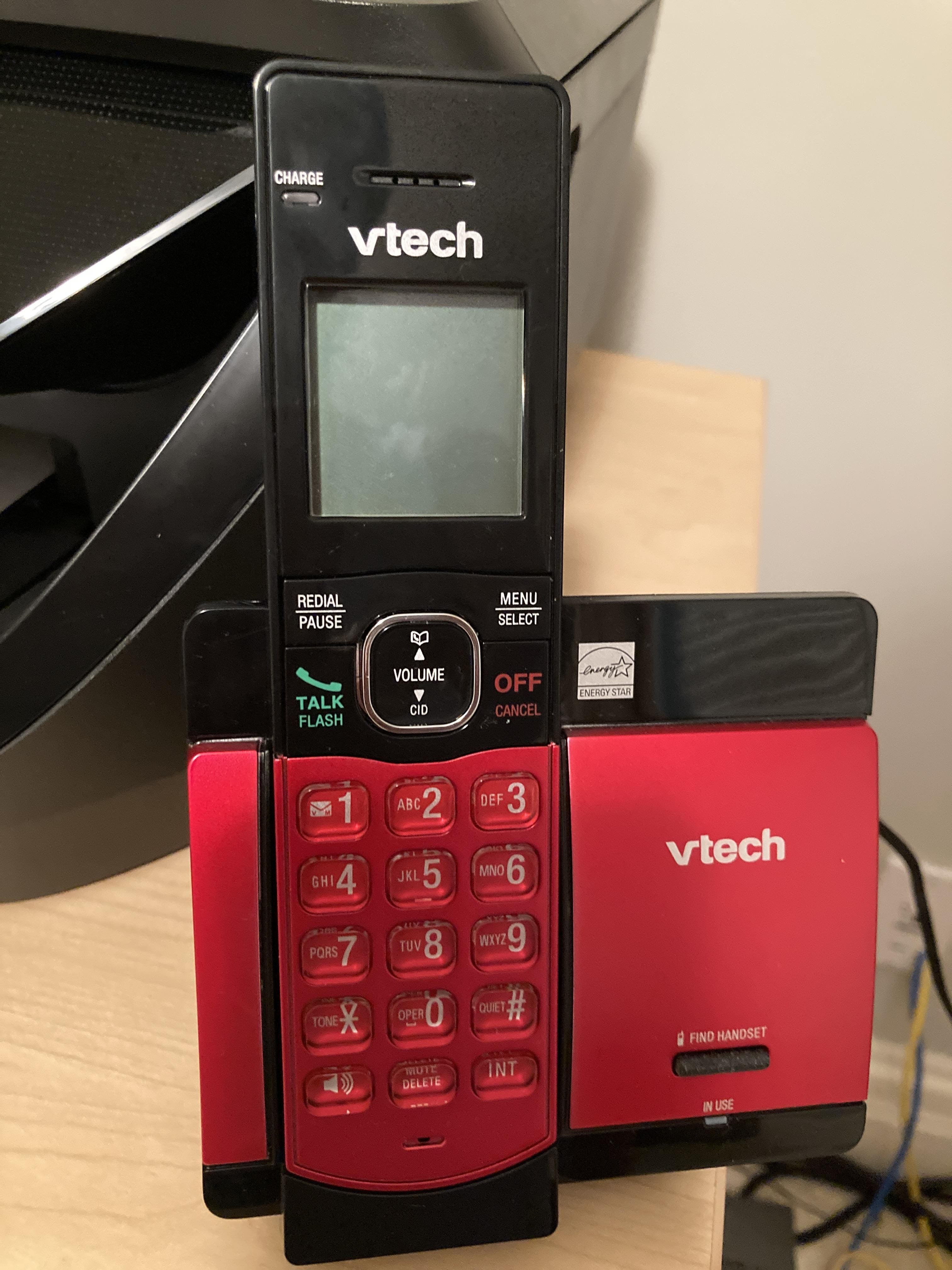 VTech CS5119-16 DECT 6.0 Expandable Cordless Phone System Red CS5119-16 ...