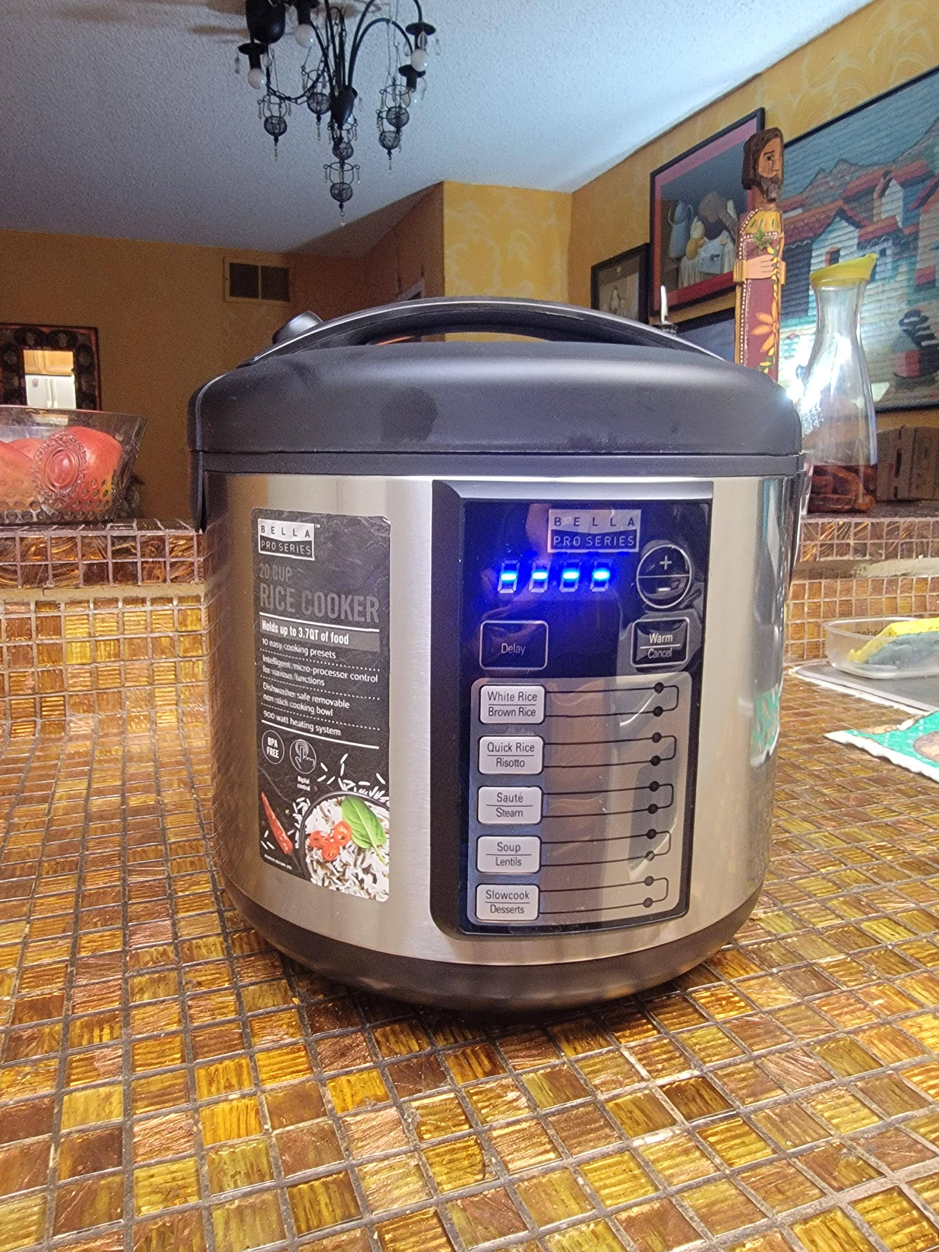 Best Buy: Bella Pro Series 20-Cup Rice Cooker Stainless Steel 90092